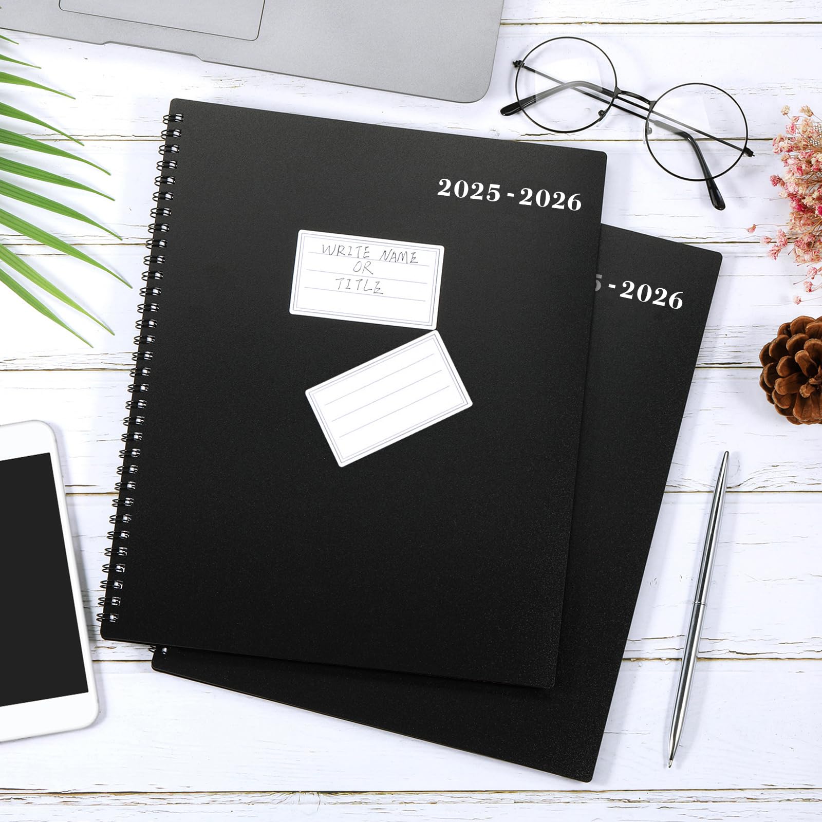 Monthly Planner/Calendar 2023-2024 - 2023-2024 Monthly Planner, Jul. 2023 - Dec. 2024, 18-Month Planner with Tabs & Pocket & Label, Contacts and Passwords, 8.5" x 11", Thick Paper, Twin-Wire Binding - Black by Artfan