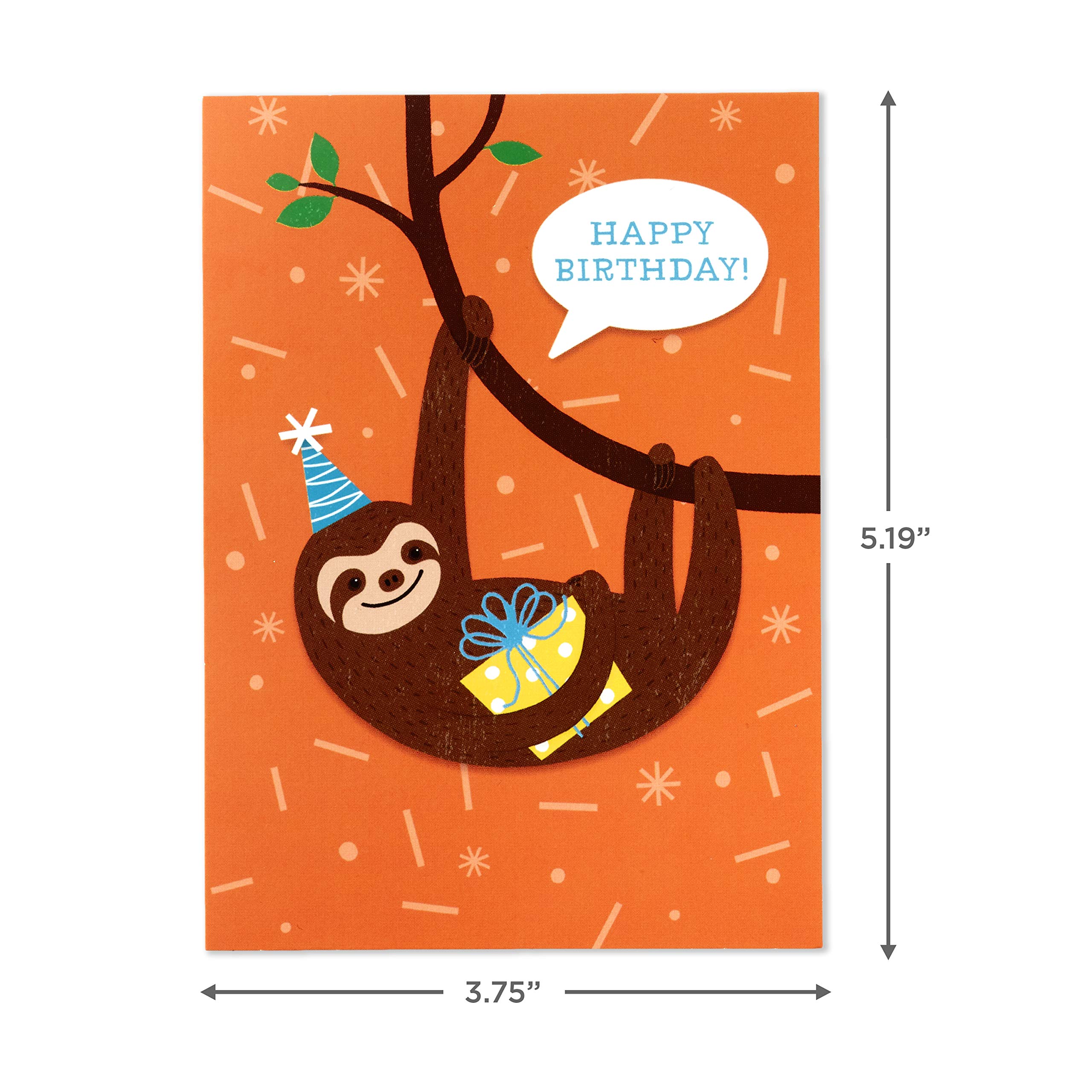 Hallmark Birthday Cards for Kids Assortment, 48 Cards with Envelopes (Dinosaurs, Sloths, Unicorns, Flamingos, Turtles, Sharks)