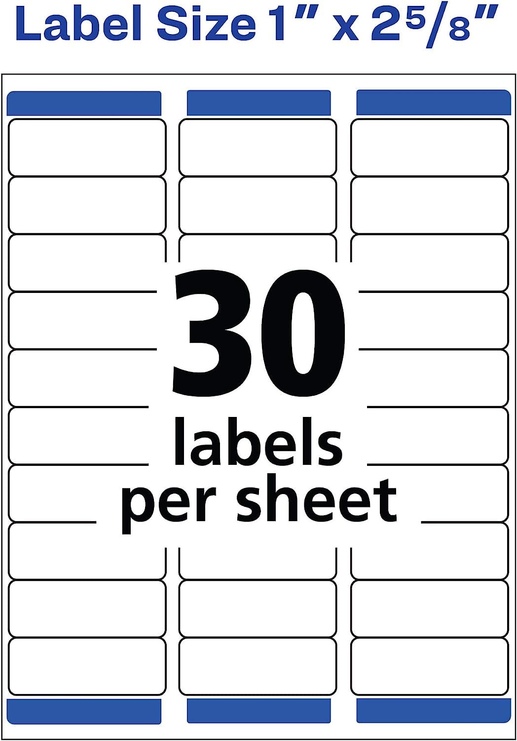 Avery Mailing Address Labels, Laser Printers, 3,450 Labels, 1 x 2-5/8, Permanent Adhesive, FBA Labels (5160)