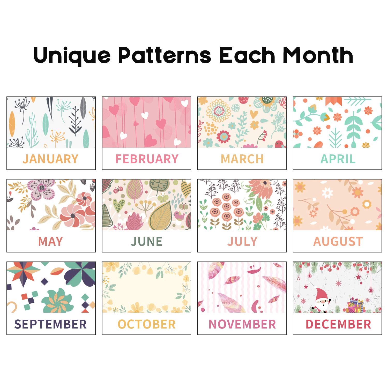 Mokani Small Desk Calendar 2023-2024 (8"x6"), Mini Monthly Desktop Calendar from January 2023 to June 2024, Academic Year Standing Desk Calendars with Planner Stickers