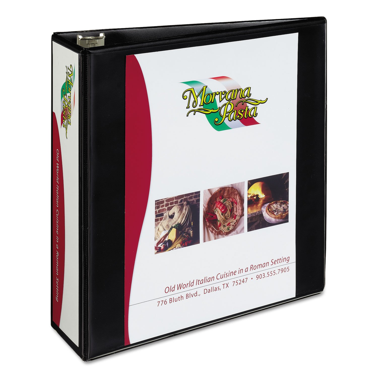 Avery Heavy-Duty View 3 Ring Binder, 3" One Touch Slant Rings, Holds 8.5" x 11" Paper, 1 Black Binder (05600)