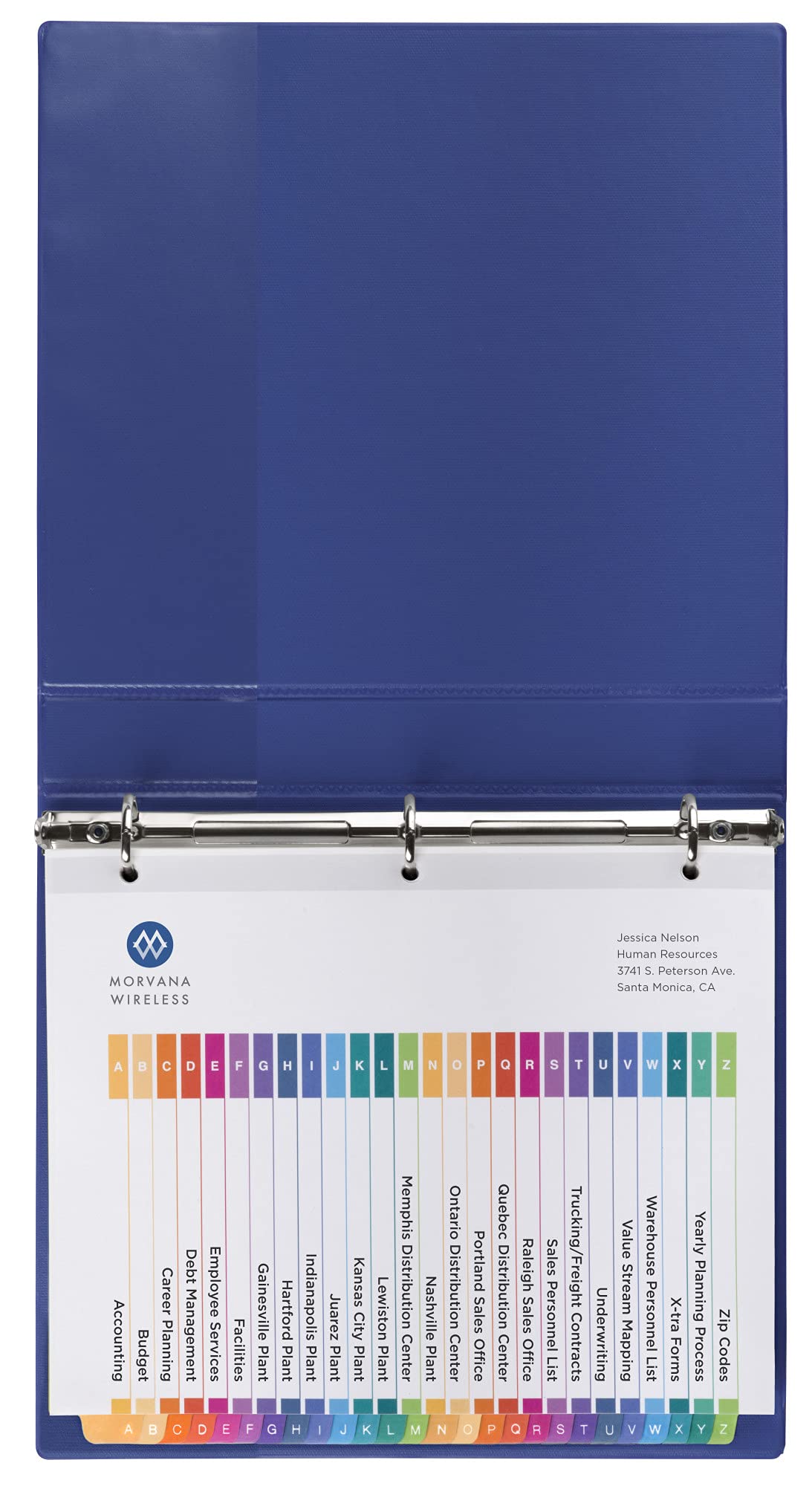 Avery A-Z Tab Dividers for 3 Ring Binders, Customizable Table of Contents, Multicolor Tabs, 1 Set (11125)