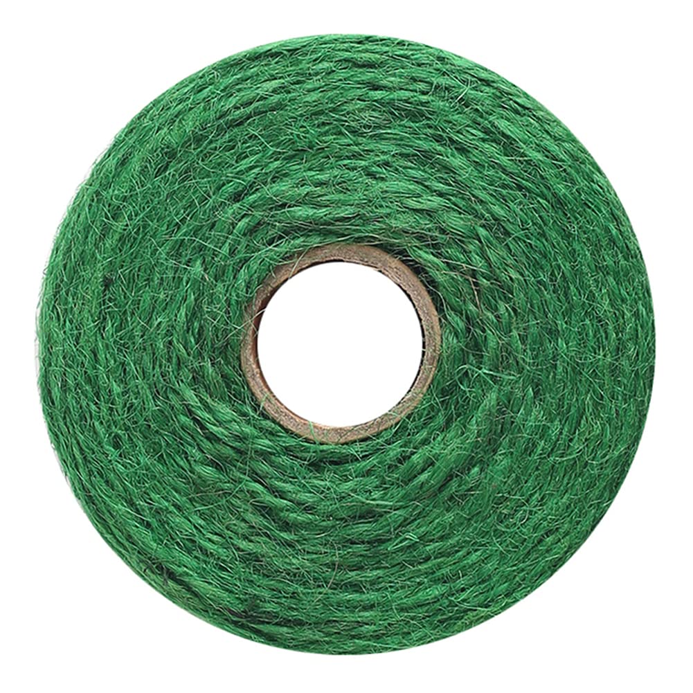 Vivifying Green Garden Twine, 656 Feet 2mm Natural Jute Twine String for Climbing Plants, Tomatoes, Floristry, Gift Wrapping, Crafts