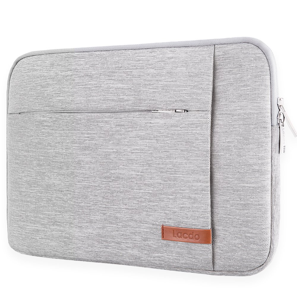 Lacdo 13 inch Laptop Sleeve Case for 13 inch New MacBook Air M2 A2681 M1 A2337 A2179 A1932 | 13 inch New MacBook Pro M2 M1 A2338 A2251 A2289 A2159 A1989 | 12.9" iPad Pro 6th 5th 4rd Computer Bag, Gray
