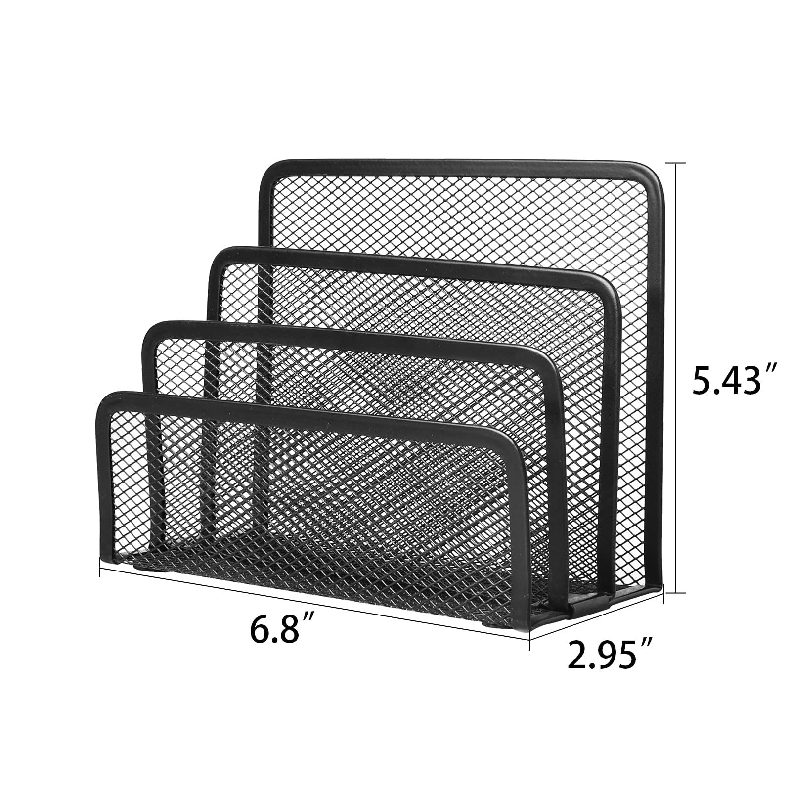 Desk Mail Organizer wishacc Small File Holders Letter Organizer Metal Mesh Document/Filing/Folders/Paper Organizer for Desktop