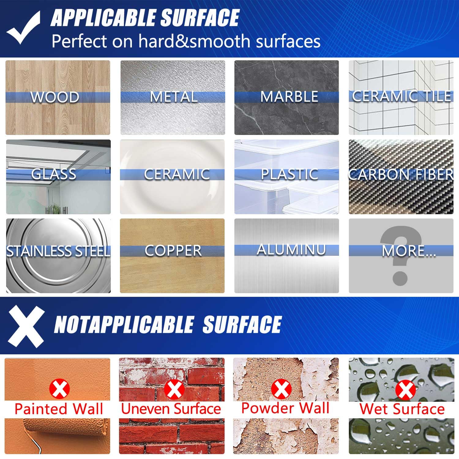 ZMUAXUAN Strong Nano Double Sided Tape Heavy Duty Mounting,Clear Removable Sticky Adhesive Strips No Damage Wall,Waterproof Reusable Thick Gel Grip Washable for Hanging Picture,Poster,Carpet,Photo