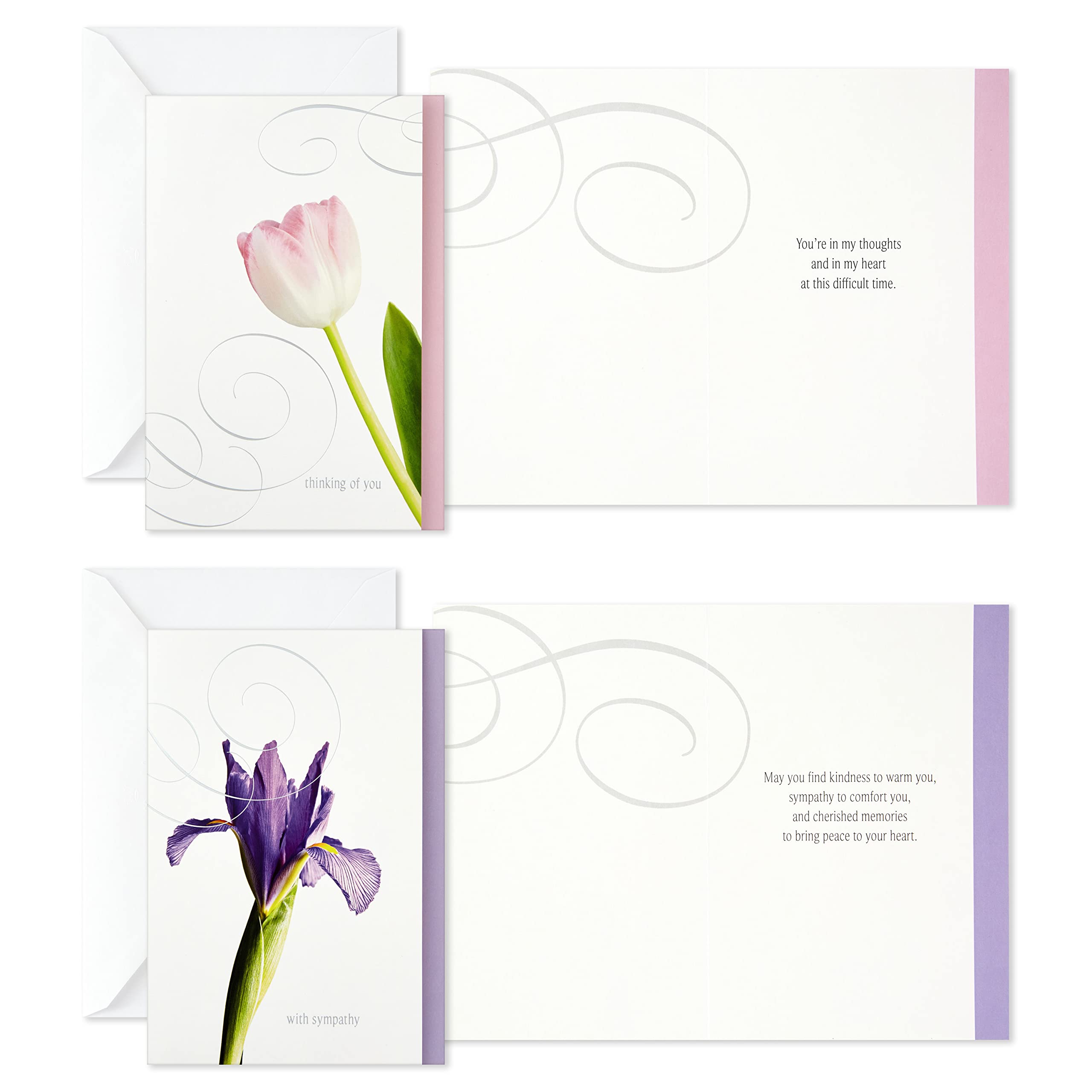 Hallmark Assorted Sympathy Cards (Flowers, 12 Cards and Envelopes)
