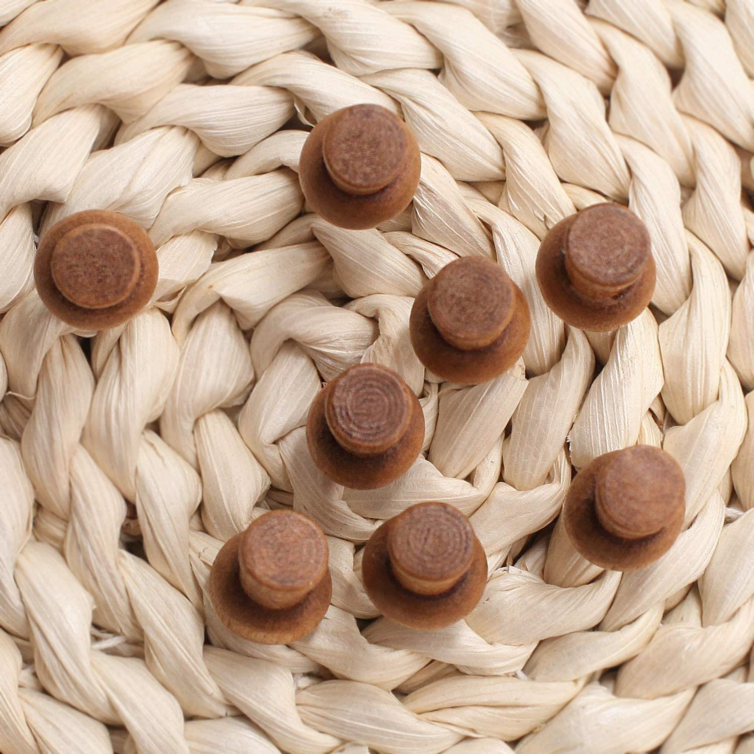 120 Pcs Wood Push Pins, Walnut, Standard, Wooden Thumb Tacks Decorative for Cork Boards Map Photos Calendar and Home Office Craft Projects with Box