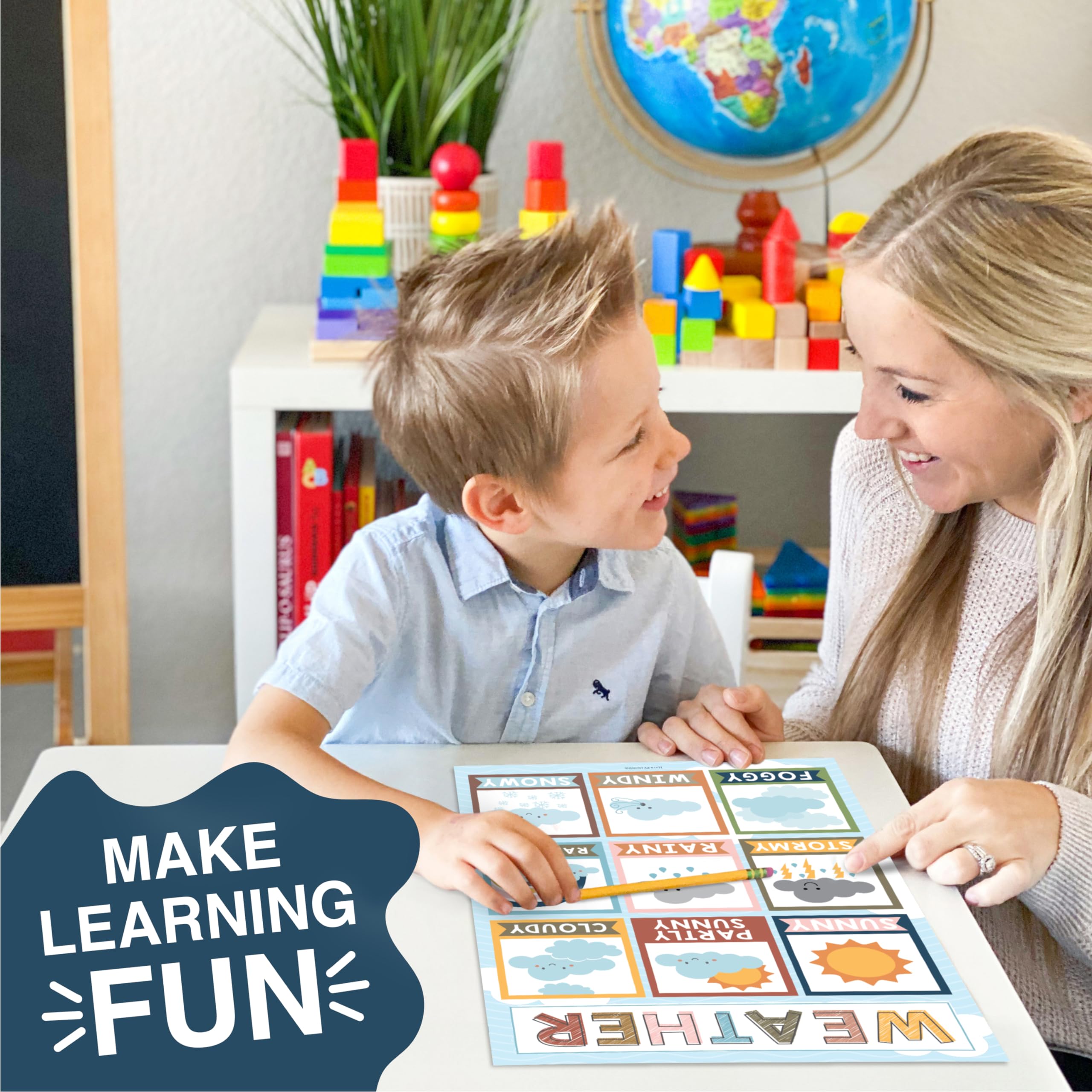 16 Boho Kids Educational Posters For Toddlers - Teacher Posters For Classroom Posters Elementary, Pre K Learning Posters For Toddlers 1-3, Kindergarten Homeschool Supplies, Alphabet Poster For Toddler
