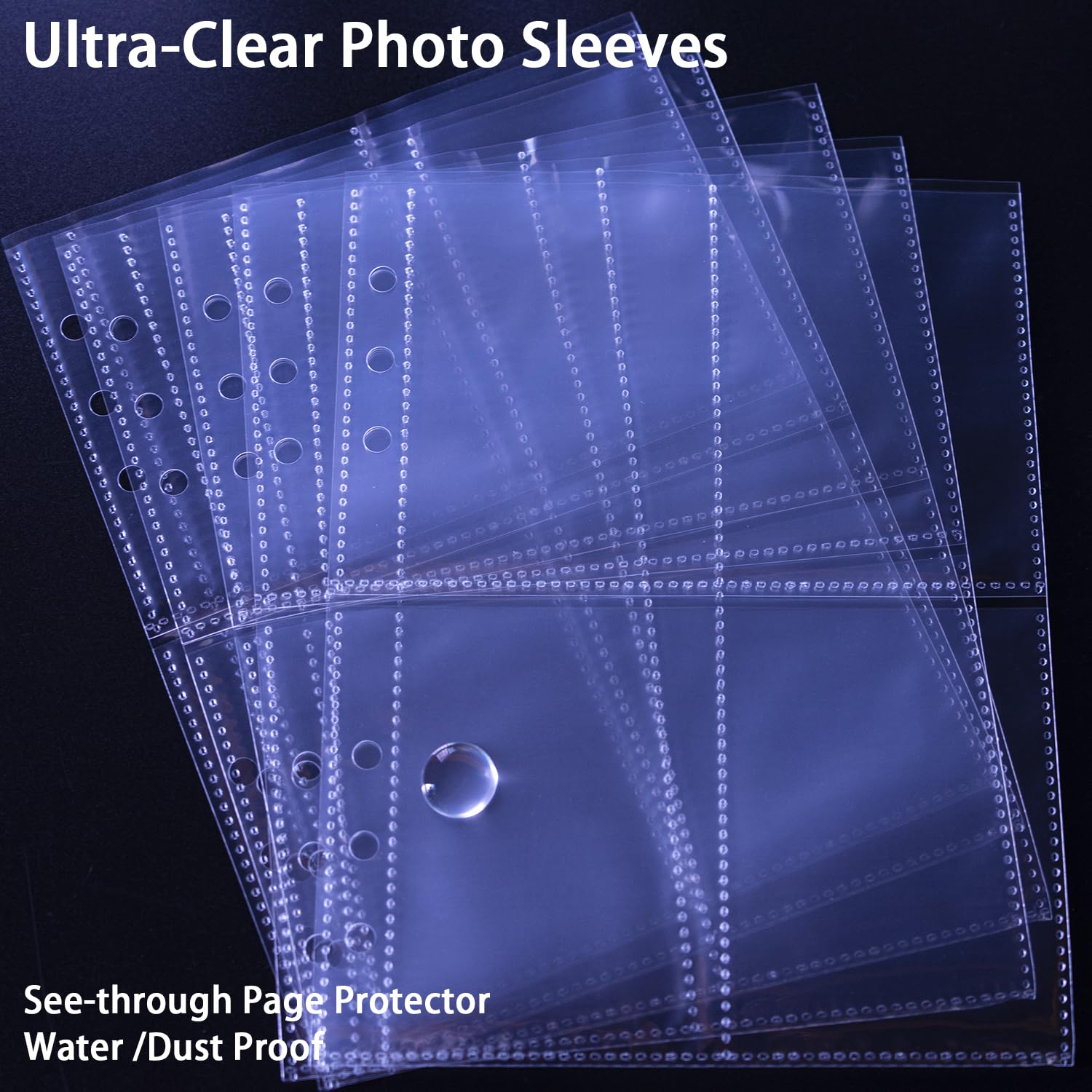 40 Pack 320 Pockets 2.5x3.5 Inch Trading Card Sleeves,Double-Sided 4 Pocket Page Protector,Ultra-Clear Kpop Photocard Sheets for A5 6 Ring Binder,Card Sleeve Pages for Game Cards,Baseball Card