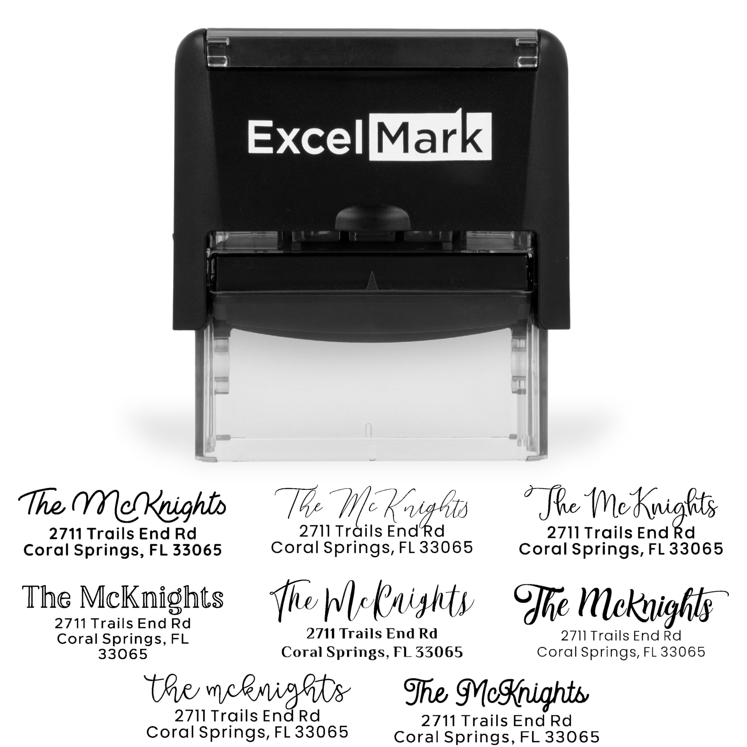 Custom Return Address Stamp ā Self Inking Rubber Stamp ā 3 Sizes and 8 Designs to Choose from