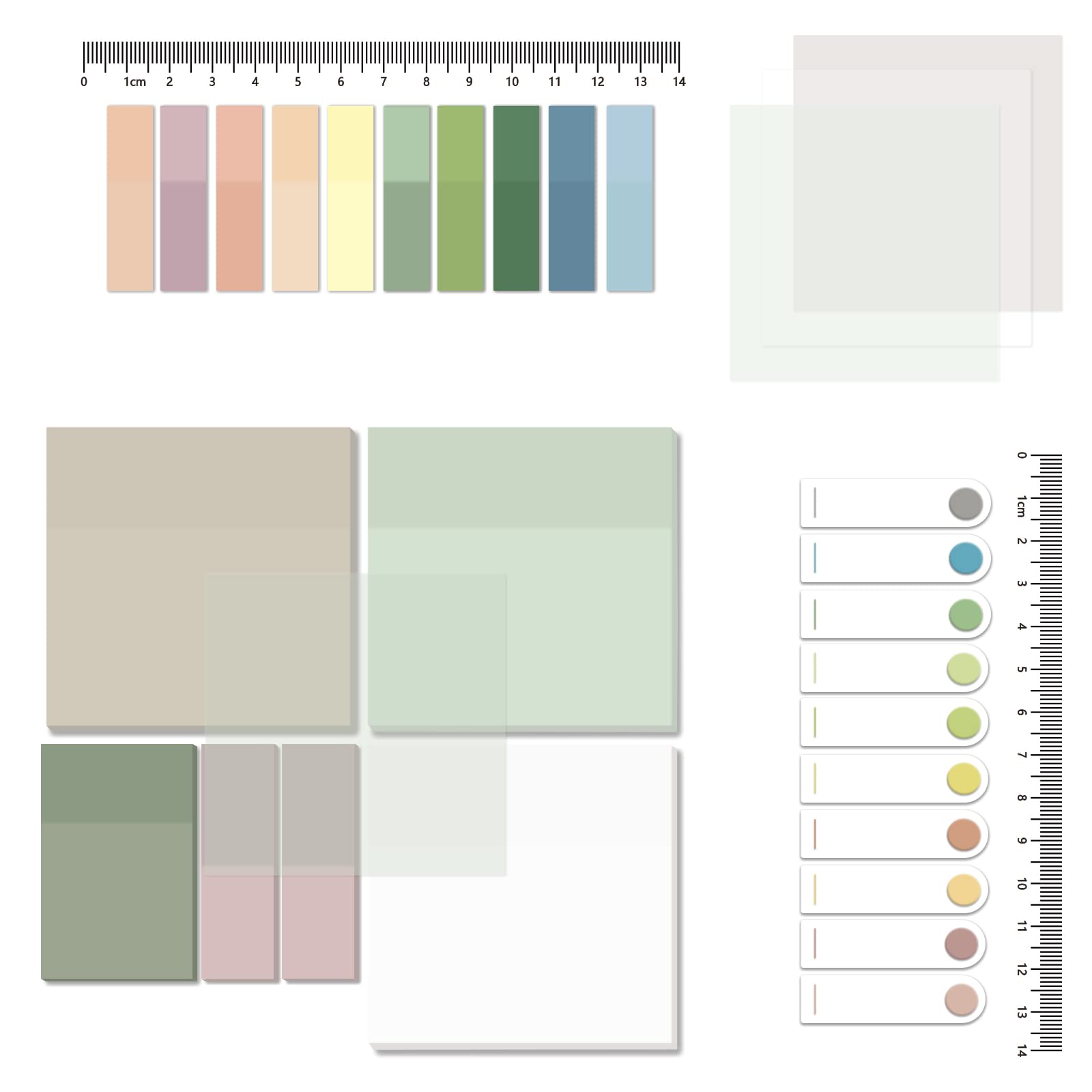 BAYTORY 700 Sheets Transparent Sticky Notes, Clear Waterproof 3 x 3 inch See Through Memo Pad, Self-Adhesive Translucent Writable Index Tabs for Annotating Books, Office & School Study Supplies
