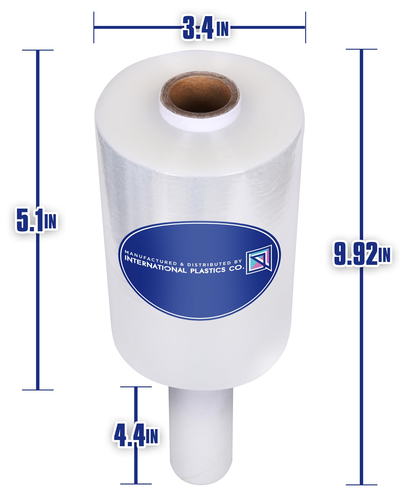 International Plastics (R) Industrial Mini Stretch Wrap Film with Handle 5" 1000 ft 80 Gauge for Pallet Wrap, Moving Supplies Stretch Wrap & Shrink Wrap Cling Packaging Heavy Duty (2)