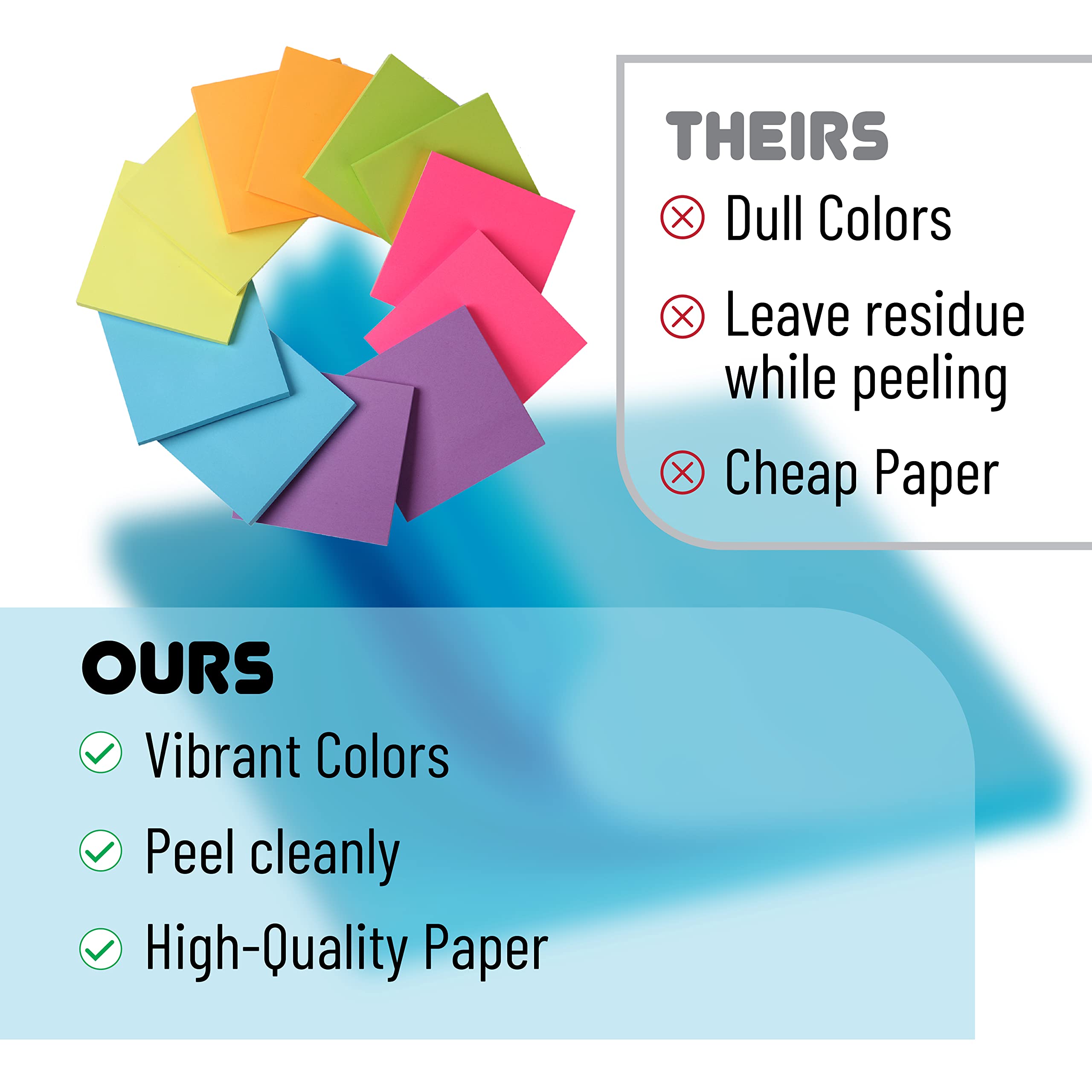 Mr. Pen- Sticky Notes, Sticky Notes 3x3, 12 Pads, Colored Sticky Notes, Sticky Notes, Sticky Note Pads, Stick Notes, Sticky Pad, Colorful Sticky Notes Pack, 3x3 Sticky Notes