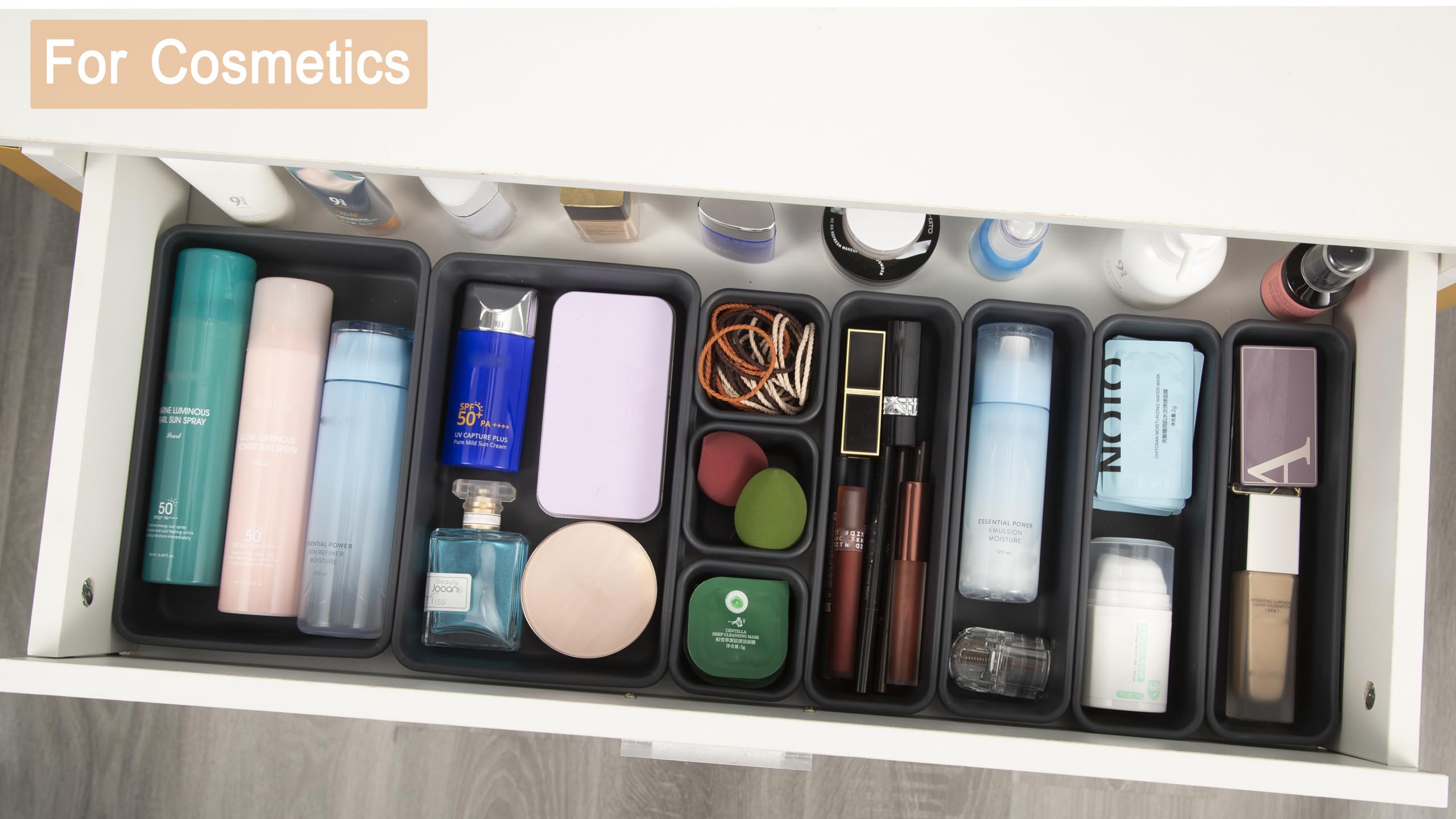 Kutesna 15 PCS Interlocking Desk Drawer Organizer Separator for Office,Bathroom,Kitchen,Makeup