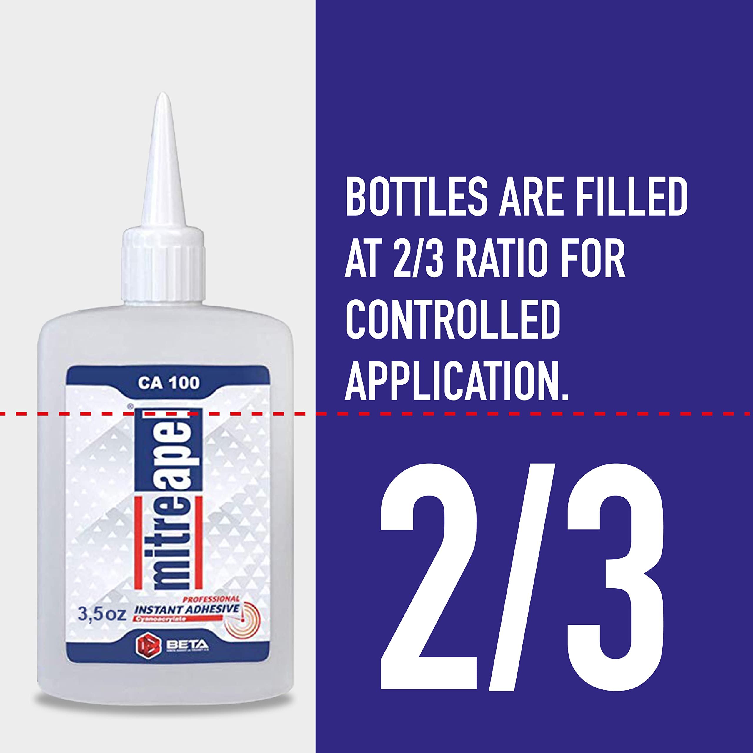 MITREAPEL Super CA Glue (3.5 oz.) with Spray Adhesive Activator (13.5 fl oz.) - Ca Glue with Activator for Wood, Plastic, Metal, Leather, Ceramic - Cyanoacrylate Glue for Crafting&Building (1 Pk)