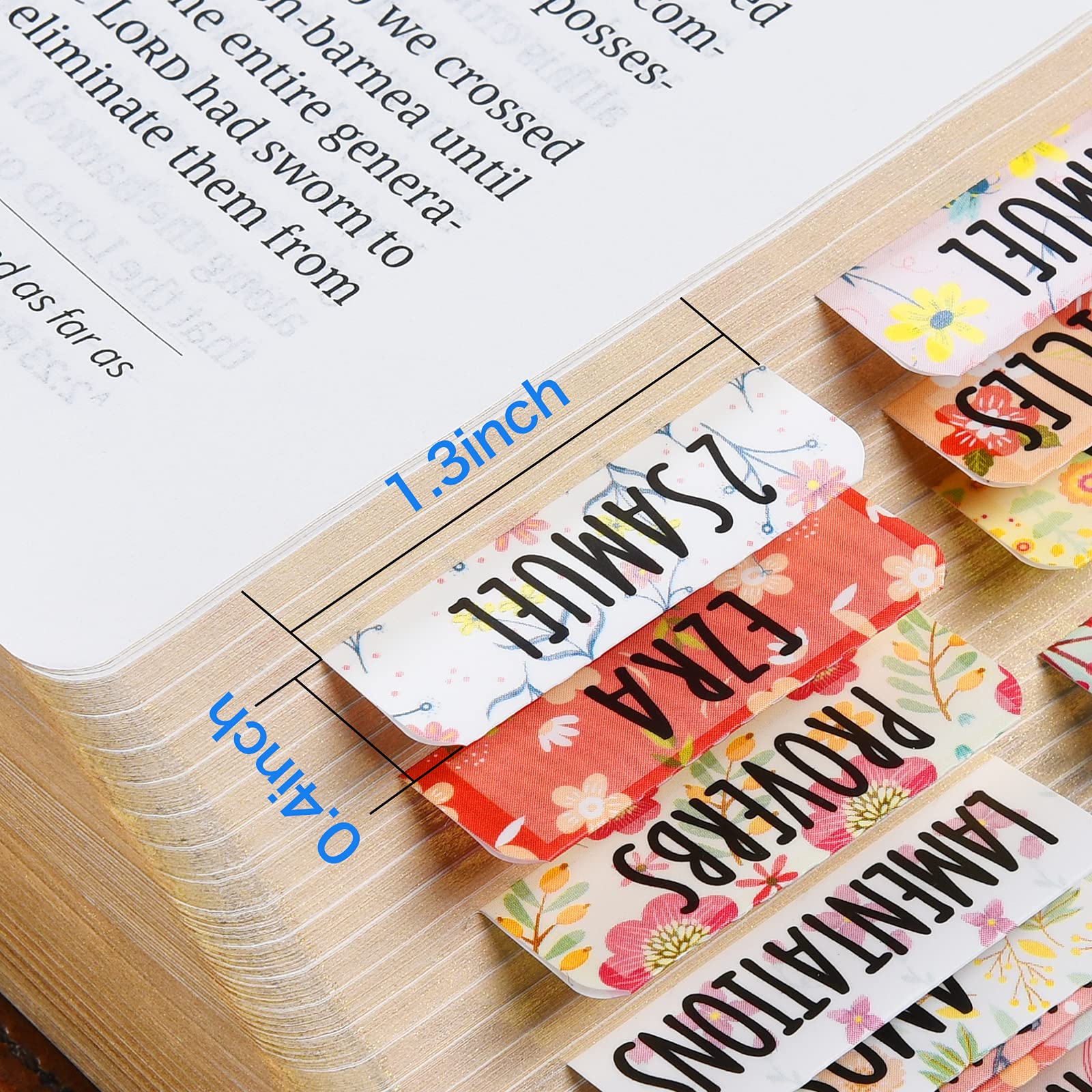 Laminated Bible Tabs, Bible Journaling Supplies, Personalized Bible Tabs for Women and Girl, 90 Bible Index tabs in Total, 66 Bible tabs for Old and New Testament, Additional 24 Blank tabs