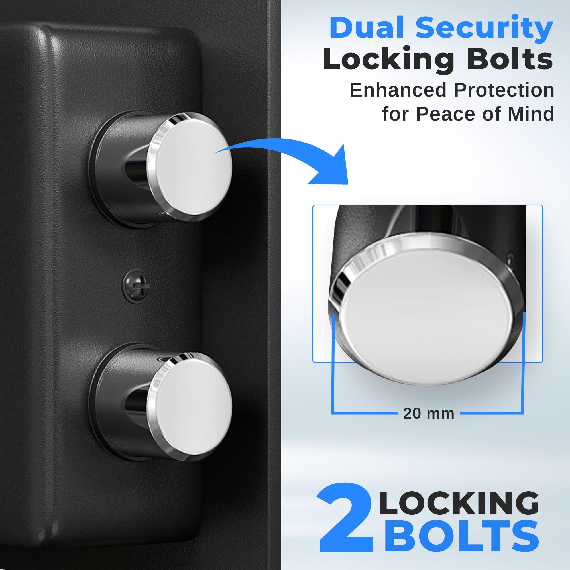 SereneLife Safe Box, Safes and Lock Boxes, Money Box, Safety Boxes for Home, Digital Safe Box, Steel Alloy Drop Safe, Includes Keys