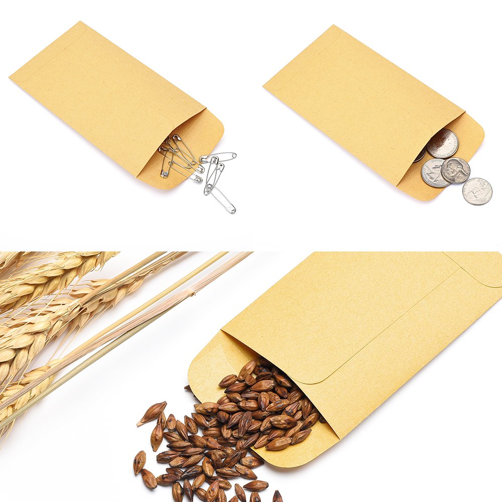 Acko #1 Coin and Small Parts Envelopes 2-1/4 x 3-1/2 Brown Kraft Envelopes with Gummed Flap for Home Office Garden 500pcs