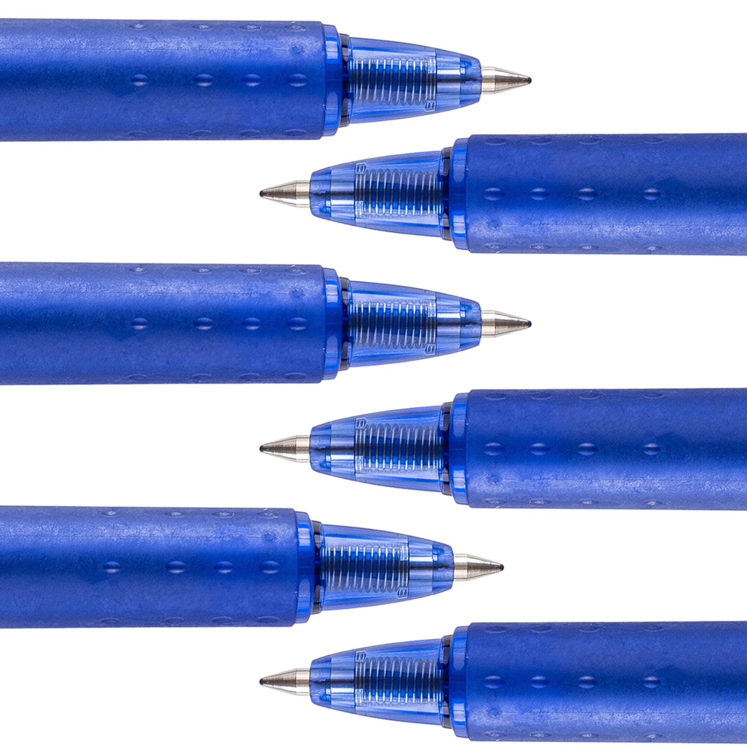 Pilot FriXion Clicker Retractable Erasable Gel Pens, Fine Point, Blue Ink (6)