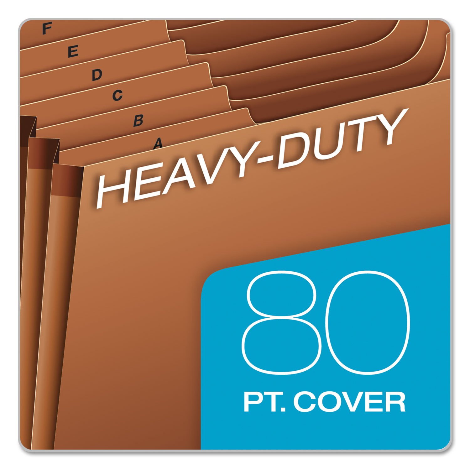 Pendaflex Heavy Duty Expanding File with Extra-Thick Cover, Tyvek Reinforced Edges, 21 Pockets, A–Z Tabs, Elastic Cord Closure, Letter Size (R117ALHD)