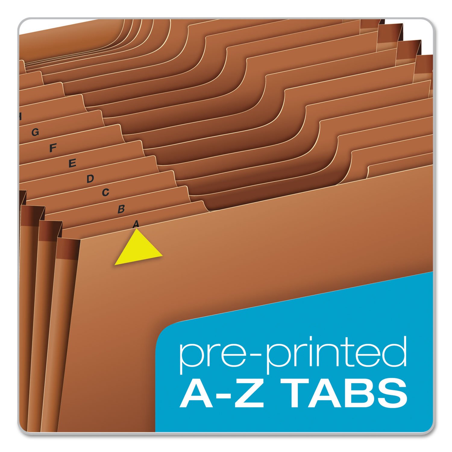 Pendaflex Heavy Duty Expanding File with Extra-Thick Cover, Tyvek Reinforced Edges, 21 Pockets, A–Z Tabs, Elastic Cord Closure, Letter Size (R117ALHD)