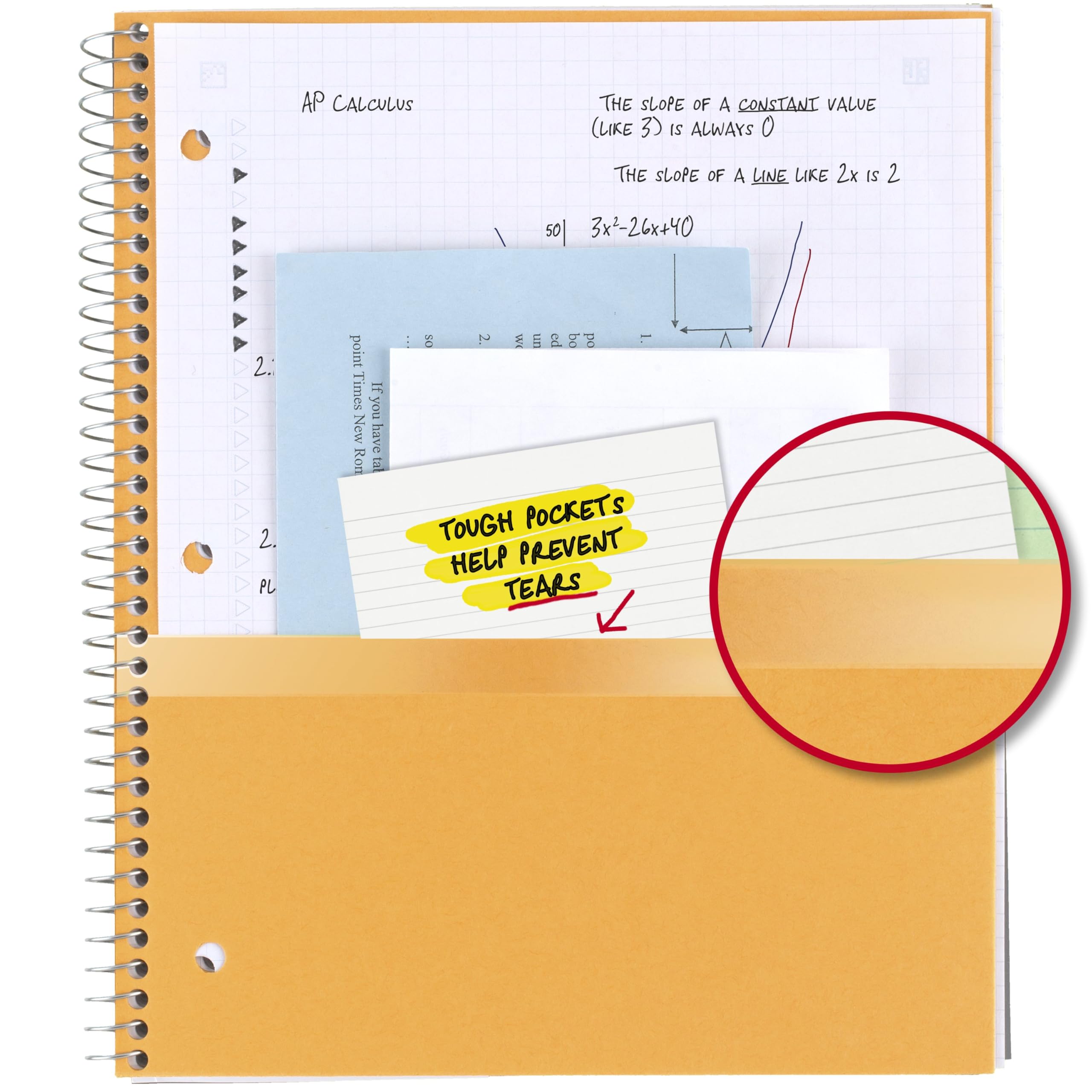 Five Star Spiral Notebook, 1-Subject, Graph Ruled Paper, 11" x 8-1/2", 100 Sheets, Teal Blue (06190AA4)