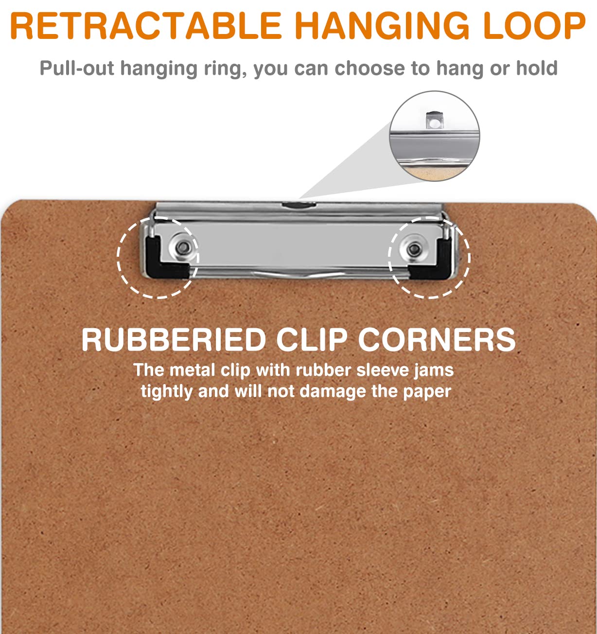 Clipboard, HERKKA 15 Pack Hardboard Office Clipboards Standard A4 Letter Size Clipboard with Low Profile Clip , Size 12.5 x 9 Inch