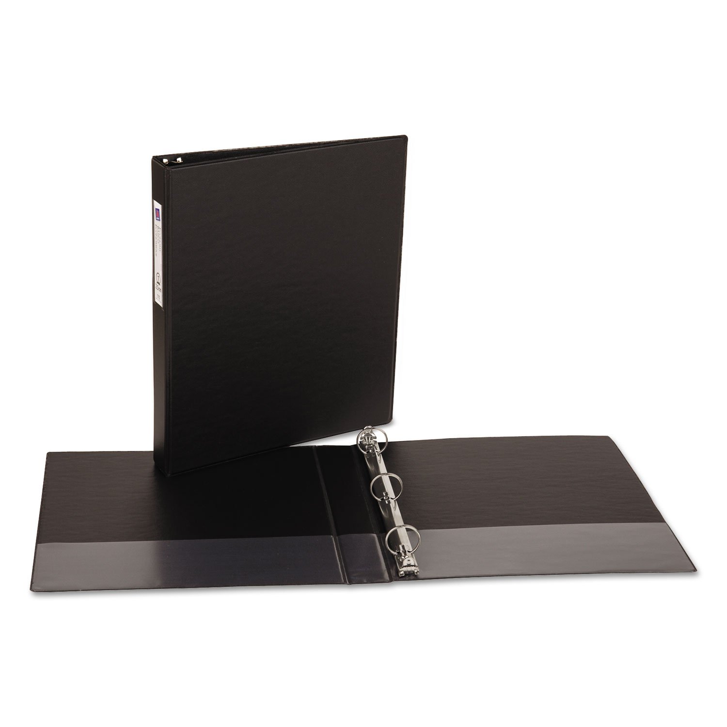 Avery Economy Binders with Round Rings & LABEL HOLDER - BLACK, 1", 1 Pack, Model:04301