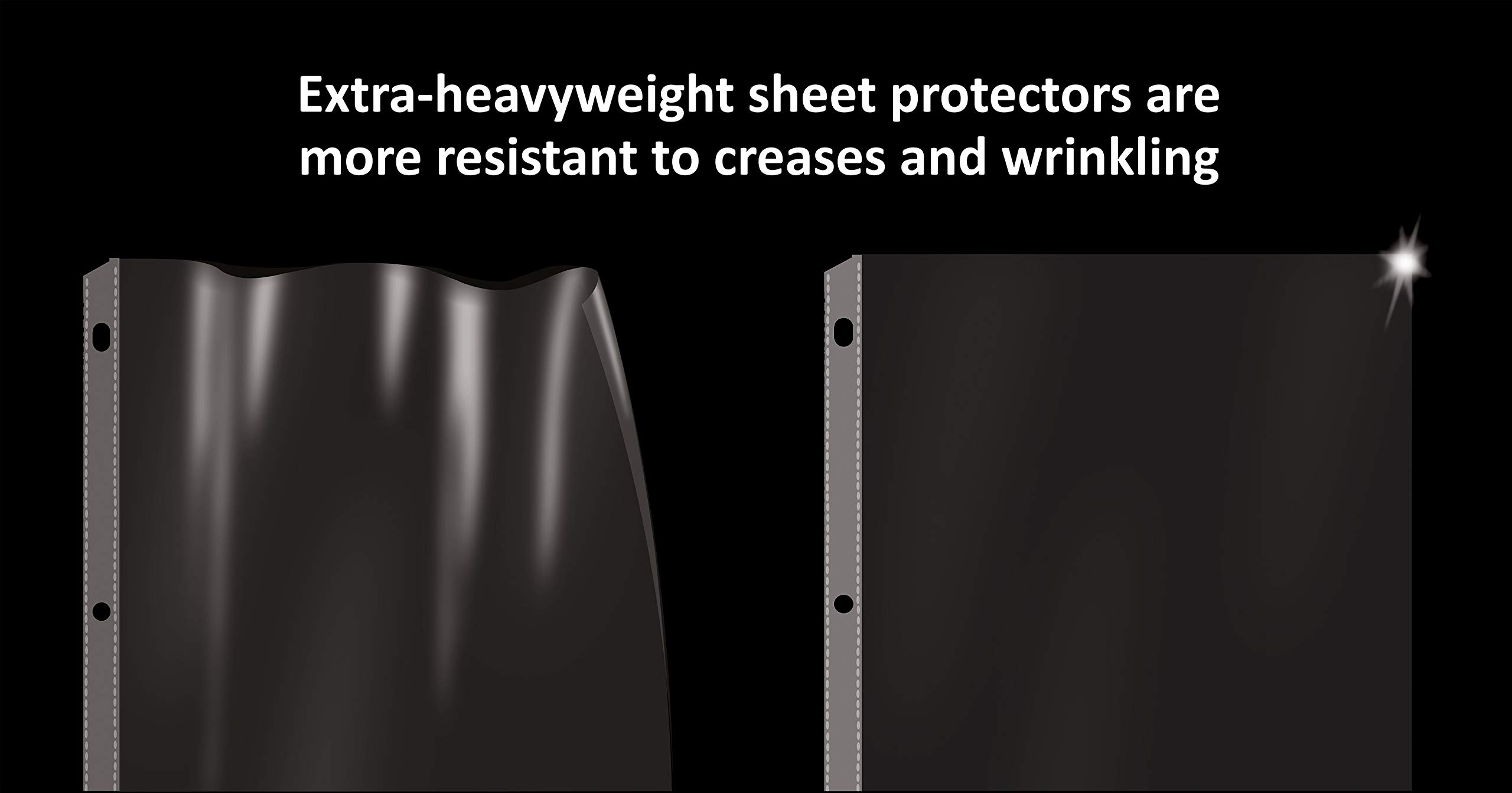 100 Count Diamond Clear Extra Heavyweight Sheet Protectors, 4 mils Strong, by Gold Seal, 8.5 x 11", Top Load, 100 Pack