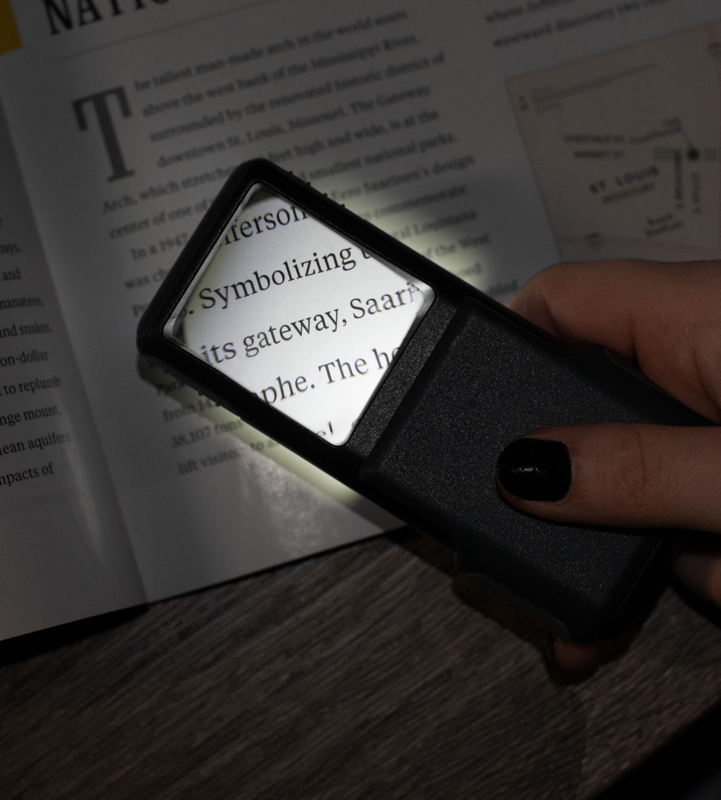 Carson MiniBrite LED Lighted Slide-Out Aspheric Magnifier with Protective Sleeve (PO-55)