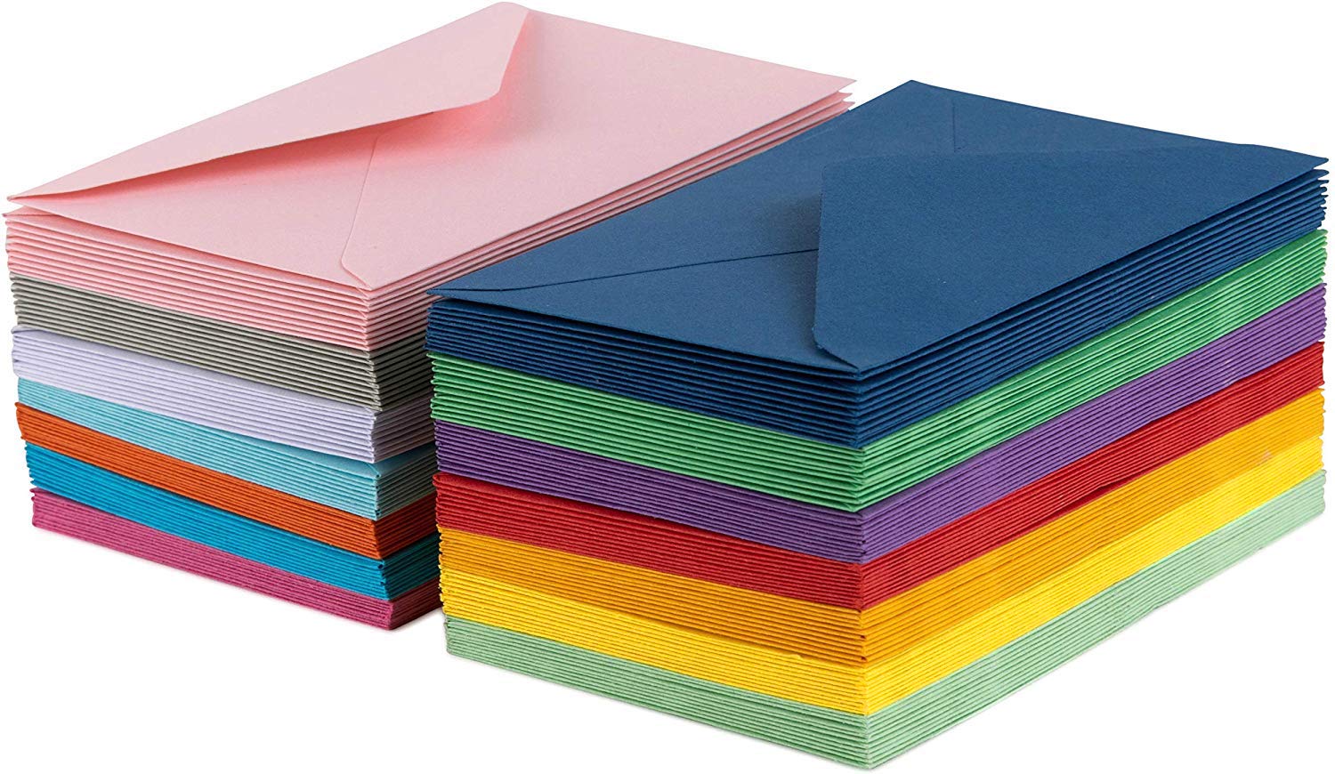 140 Mini Envelopes 14 Assorted Colors, Gift Card, Business Card Envelopes 4"x 2.7"