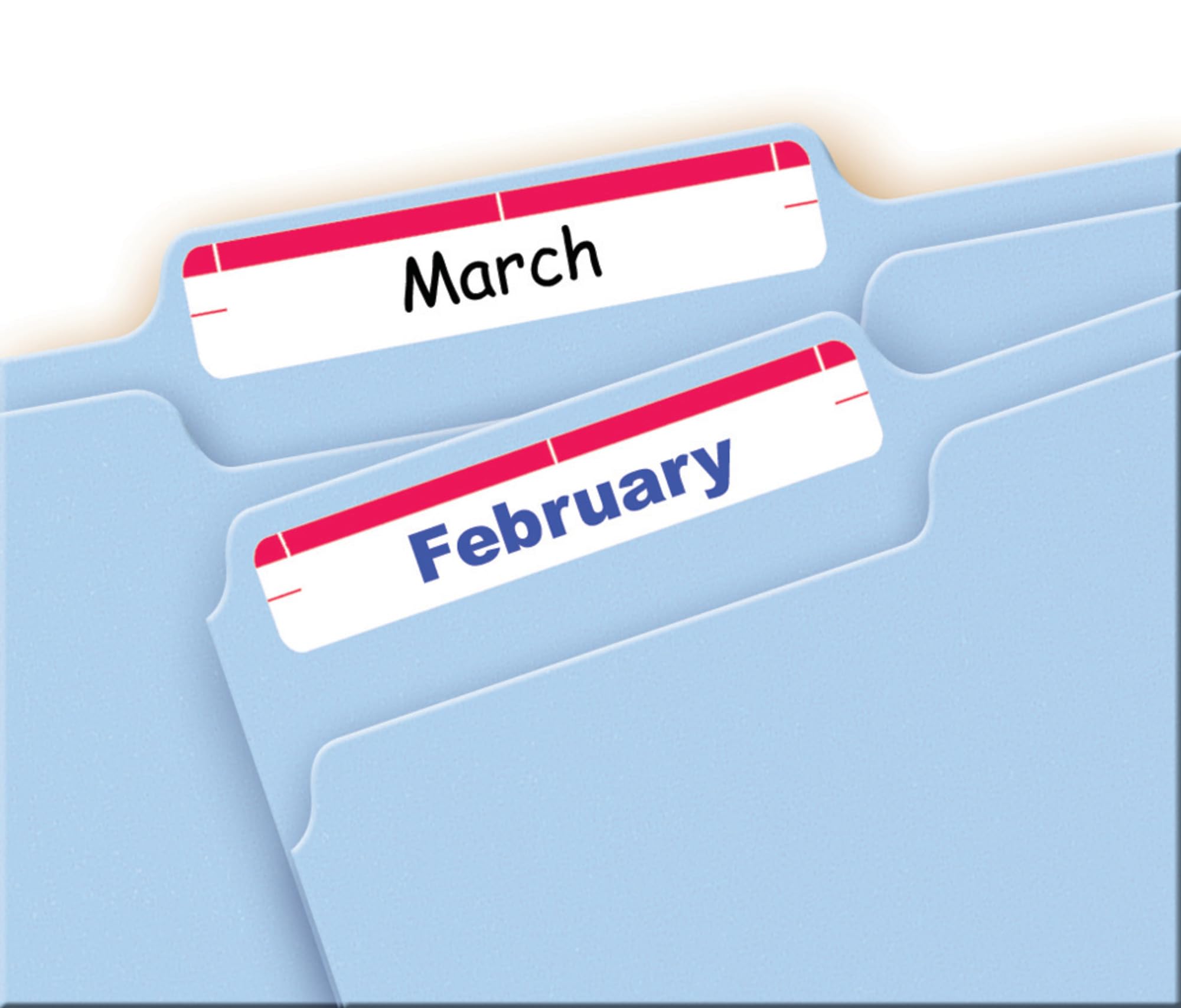 Avery File Folder Labels on 4" x 6" Sheets, Easy Peel, White/Red, Print & Handwrite, 2/3" x 3-7/16", 252 Labels (5201)