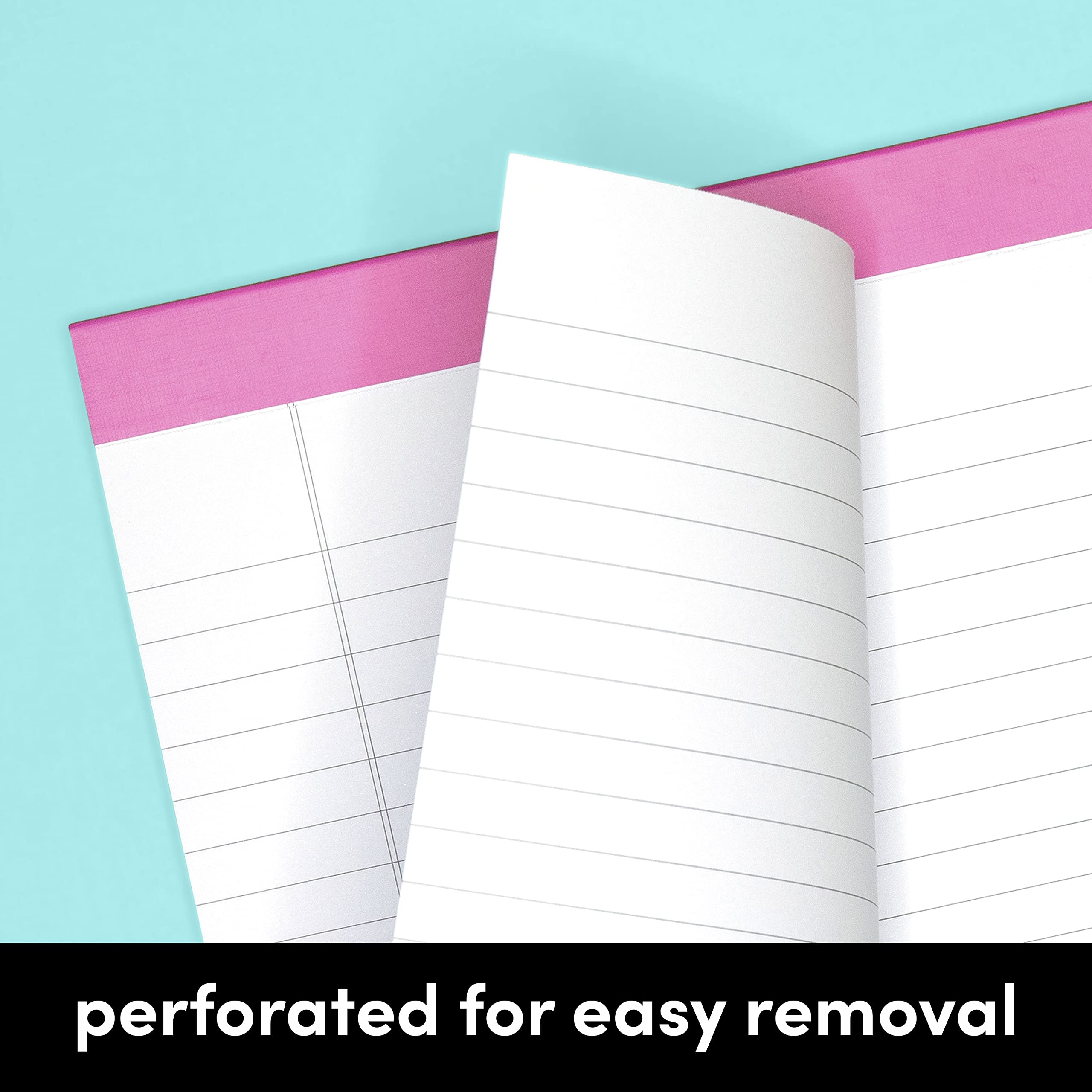 PAPERAGE Lined Legal Pads, (Rainbow), 6 Pack, 50 Sheets Each, Wide/Legal Ruled, Note Pads, Paper, 8.5 inches x 11 inchesā¦