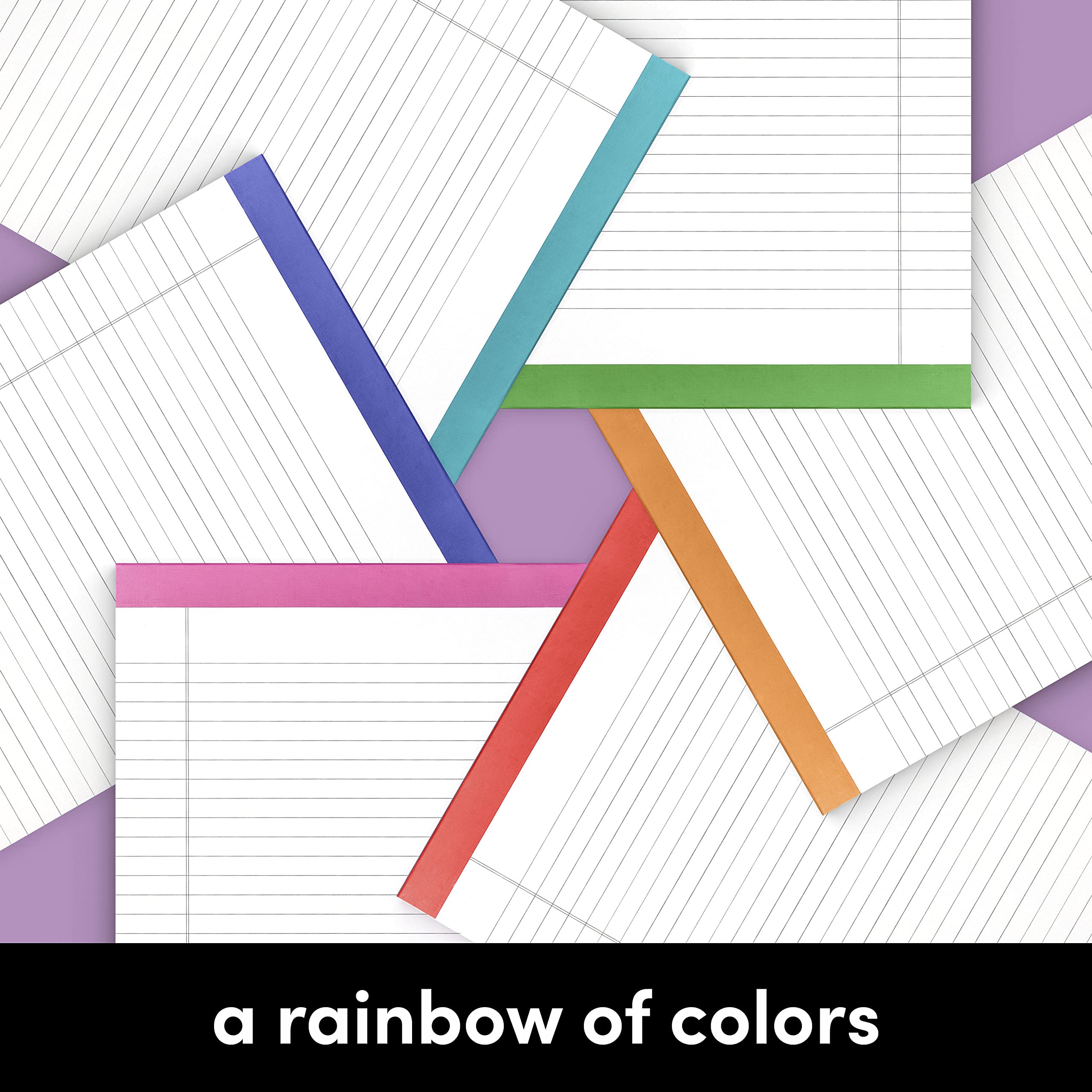 PAPERAGE Lined Legal Pads, (Rainbow), 6 Pack, 50 Sheets Each, Wide/Legal Ruled, Note Pads, Paper, 8.5 inches x 11 inchesā¦
