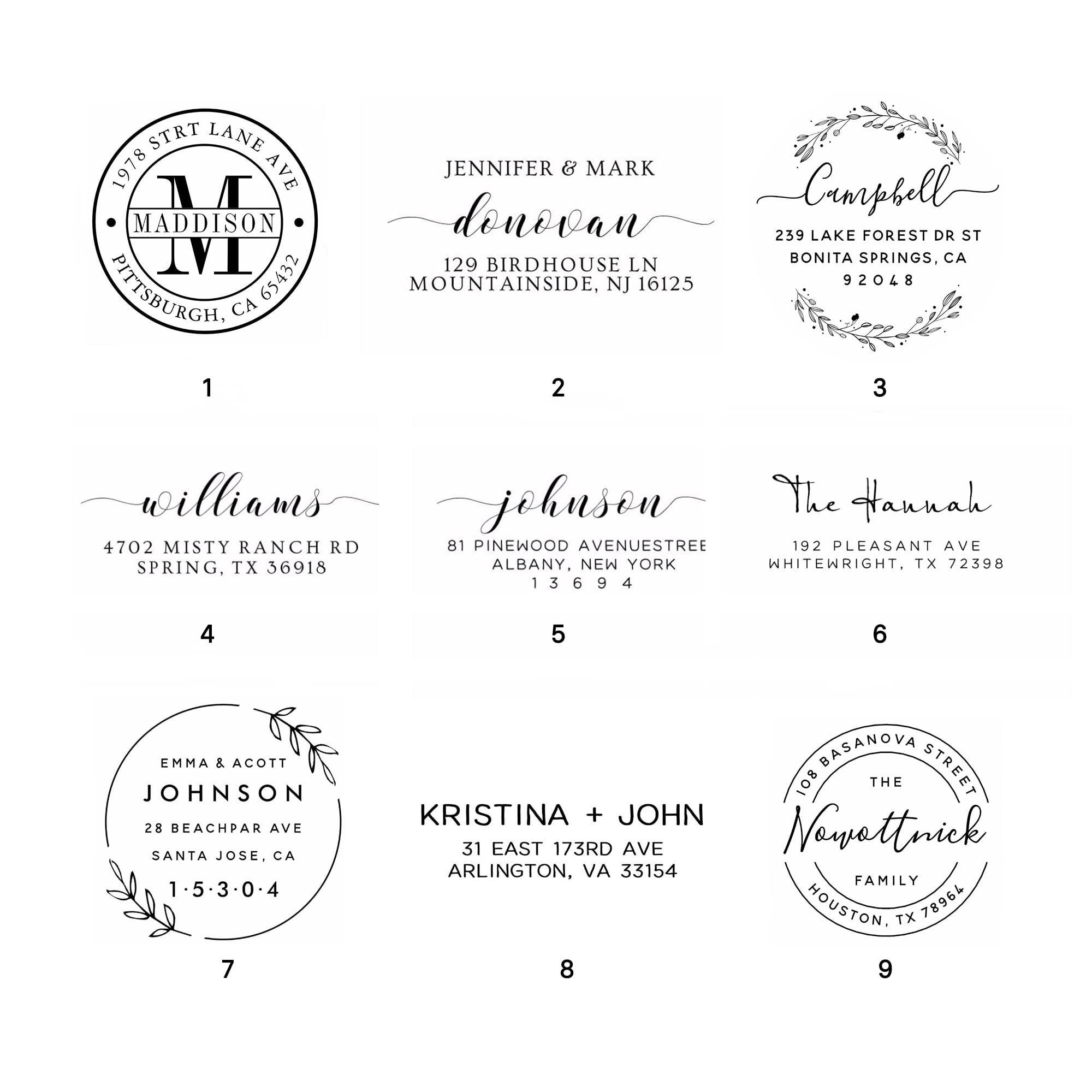 Custom Self Inking Return Address Stamp, Make Return Addressing Easy - Up to 18 Designs - 15 Color Choices