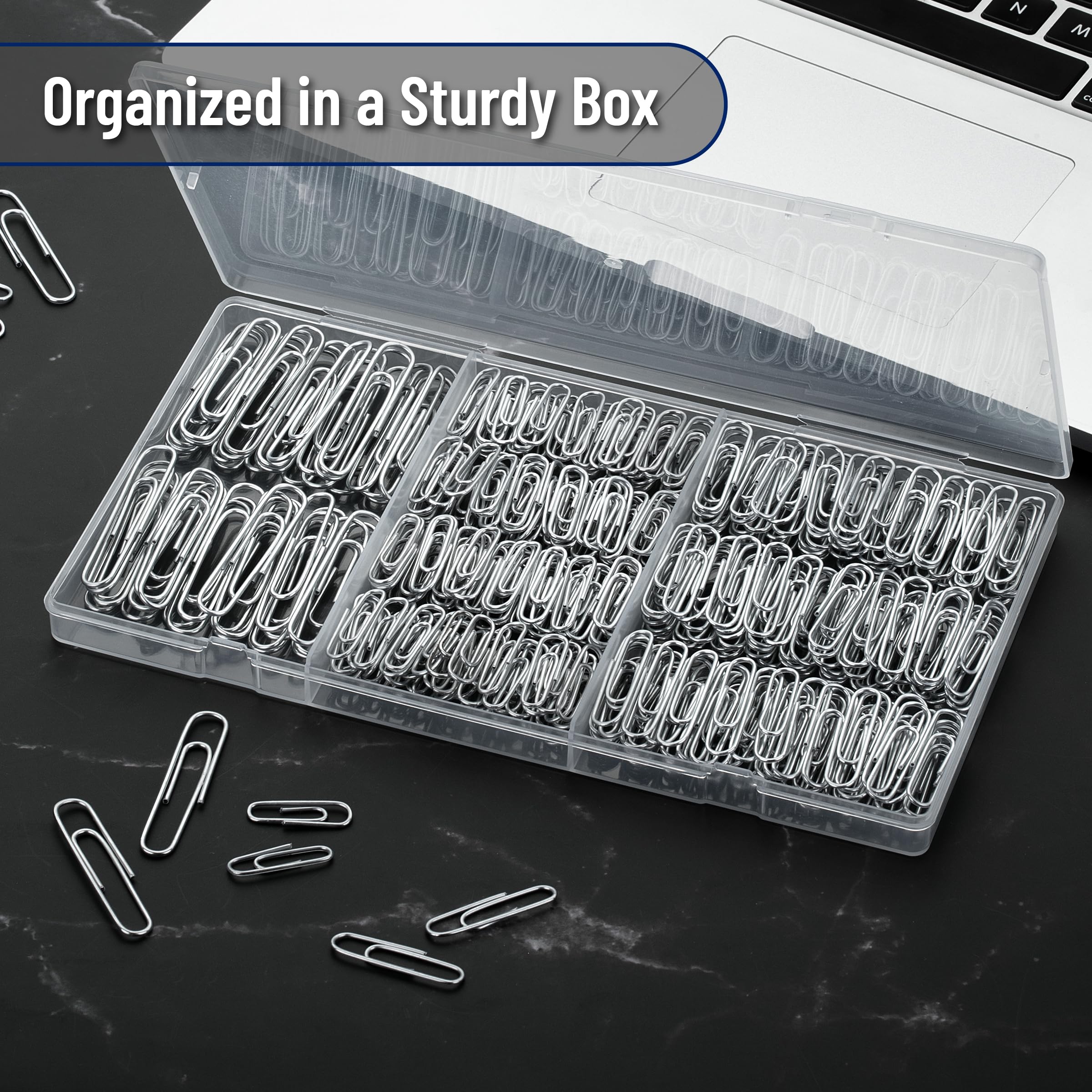 Mr. Pen- Paper Clips, 450 Pack, Silver, Paper Clips Assorted Sizes, Paperclips, Paper Clip, Large Paper Clips, Clips for Paperwork, Small Paper Clips, Big Paper Clips, Paper Clip Assortment, Clip
