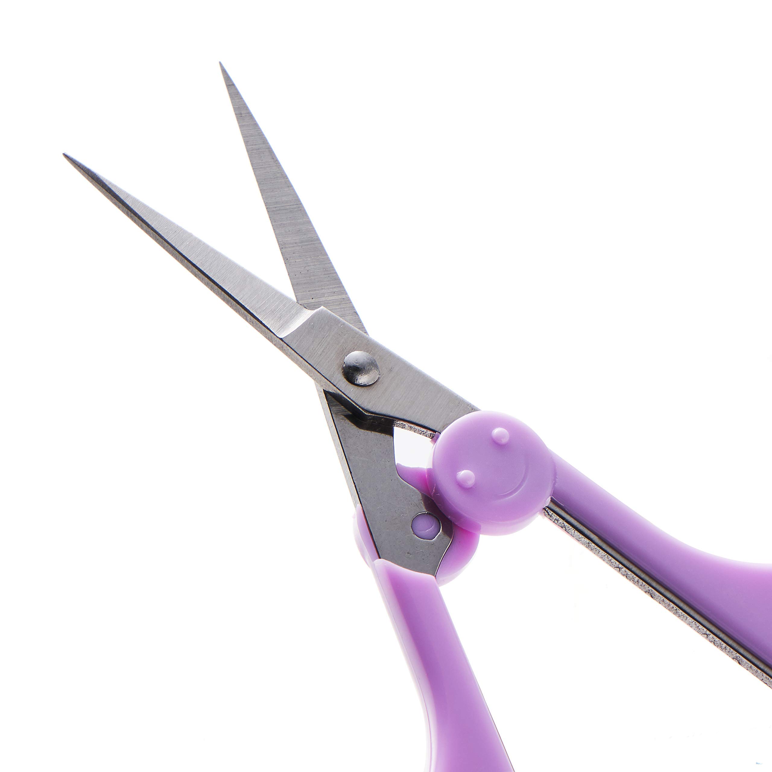 Beaditive High Precision Detail Scissors Set (2-Pc) Sharp, Fine Tips | Paper Cutting, Scrapbooking, Sewing, Crafting | Stainless Steel | Protective Cover (Pastel)