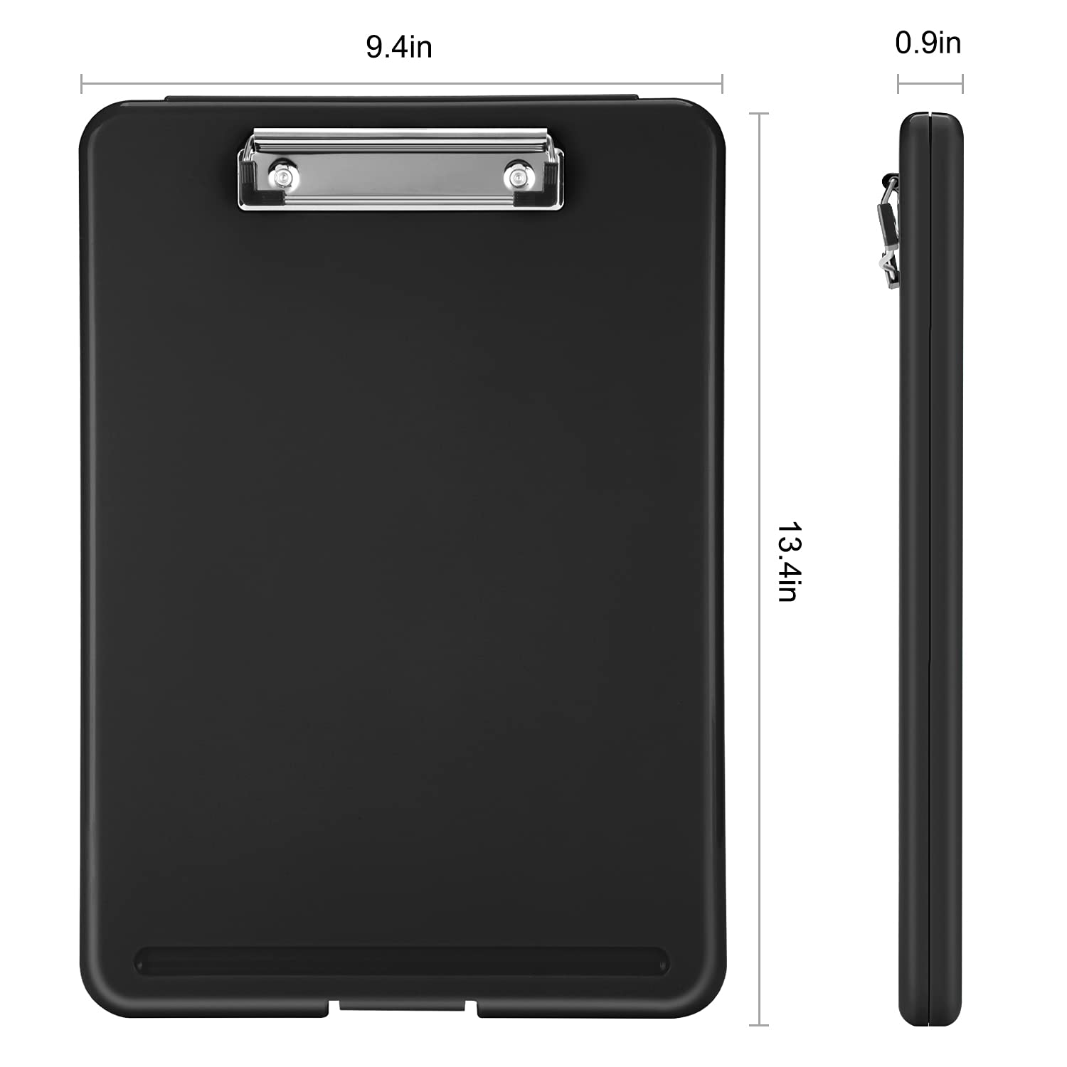 Sooez Storage Clipboard, [25% Sturdier] Nurse Clip Boards 8.5x11 With Storage, Heavy Duty Plastic Clipboard With Compartment, Waterproof Clipboard Case Box With Low Profile Clip, Letter Sized a4 Paper