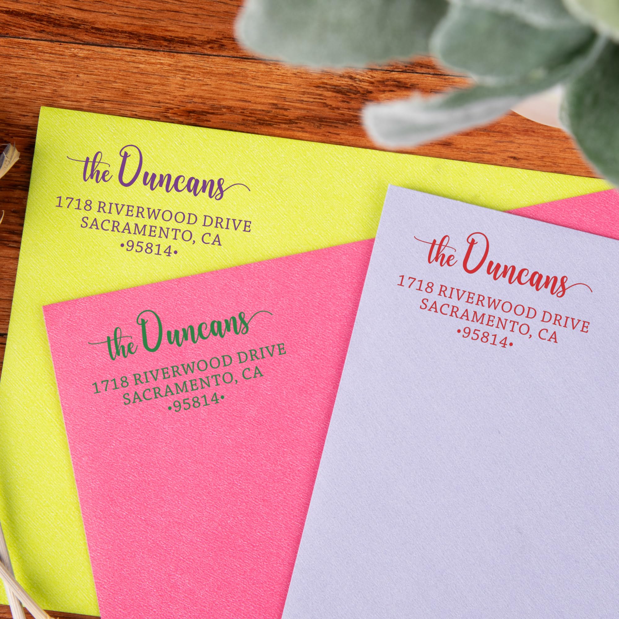 Personalized The Duncans Self-Inking Address Stamp and Ink | Custom Self-Inking Address Stamp with Name | Personalized Couples Address Stamps | Custom Rubber Address Stamp