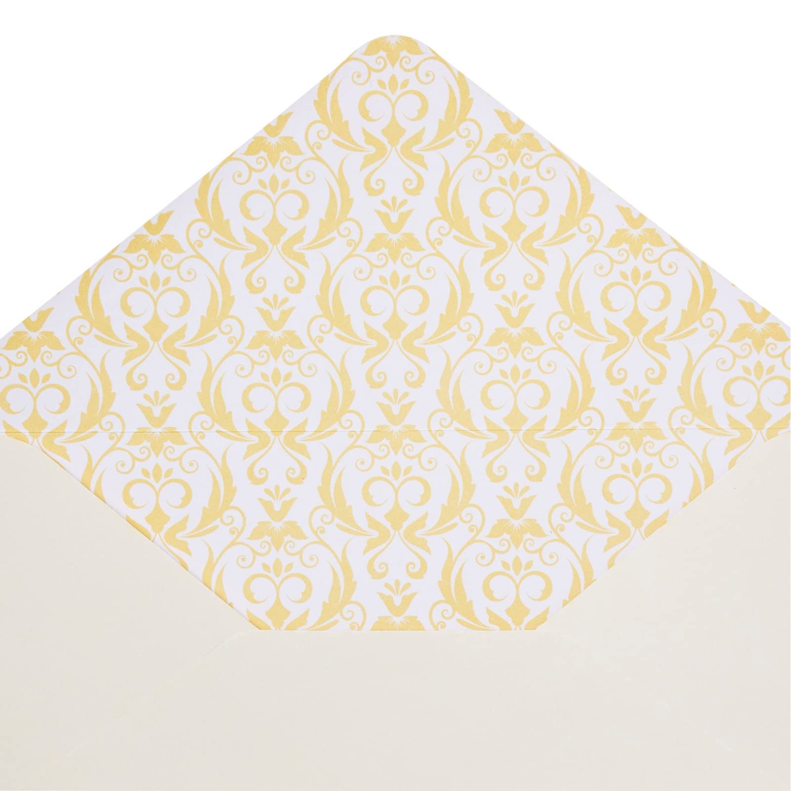 Vintage Letter Writing Kit with 60 Sheets of Gold Border Paper and 30 Envelopes for Letters, Valentine's (7.25 x 10 In)