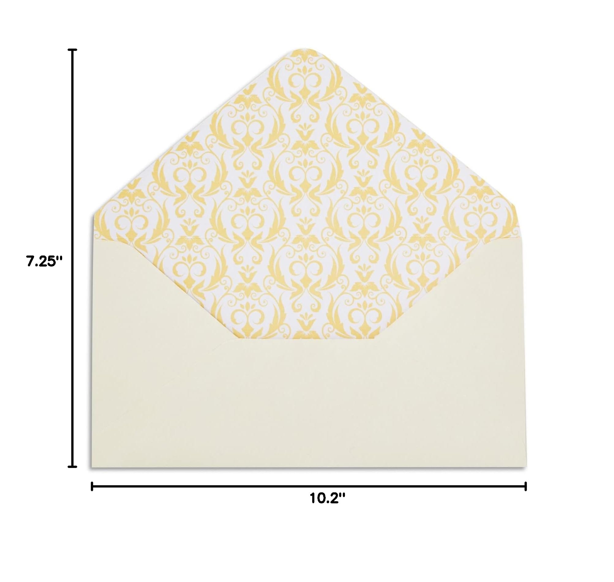Vintage Letter Writing Kit with 60 Sheets of Gold Border Paper and 30 Envelopes for Letters, Valentine's (7.25 x 10 In)