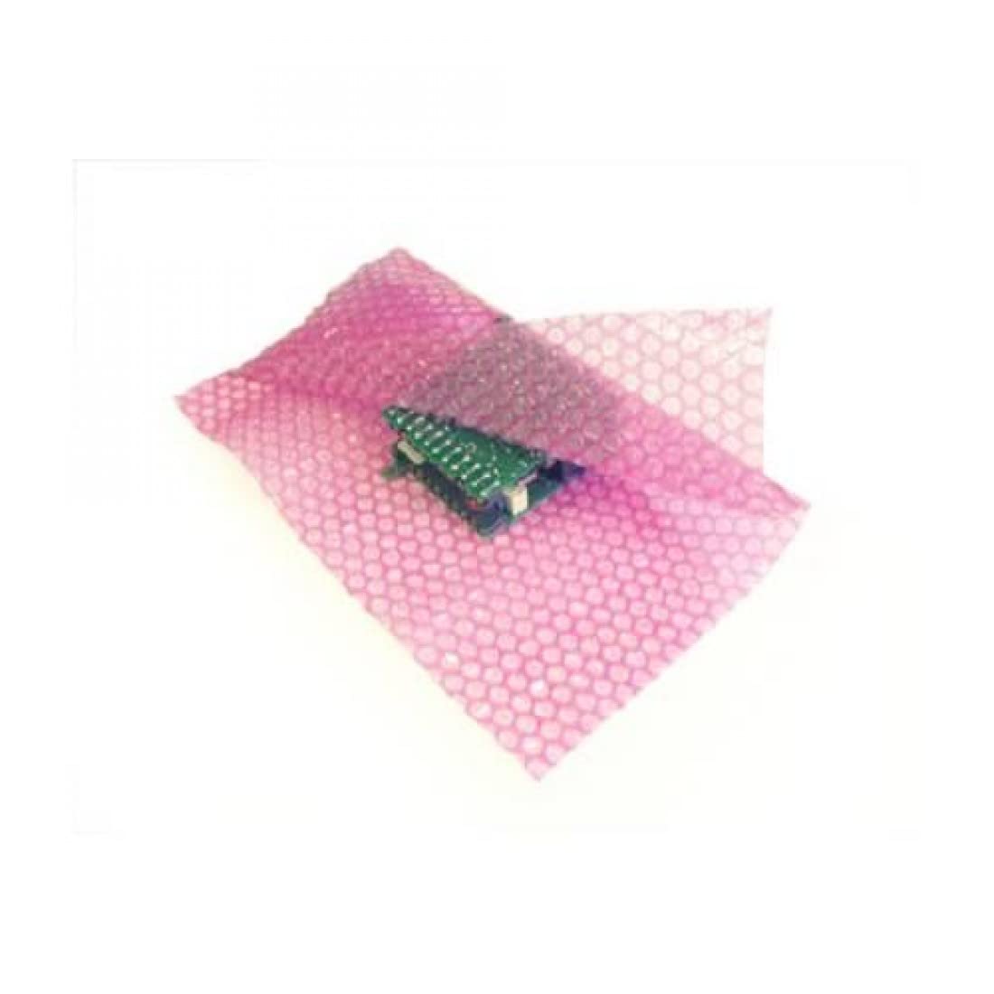 2 Pack of Mighty Gadget Bubble Cushioning Wrap Rolls, 12" x 72β ft Total, Perforated Every 12" for Packaging, Shipping, Mailing with 30 Bonus Fragile Stickers Included (Pink)
