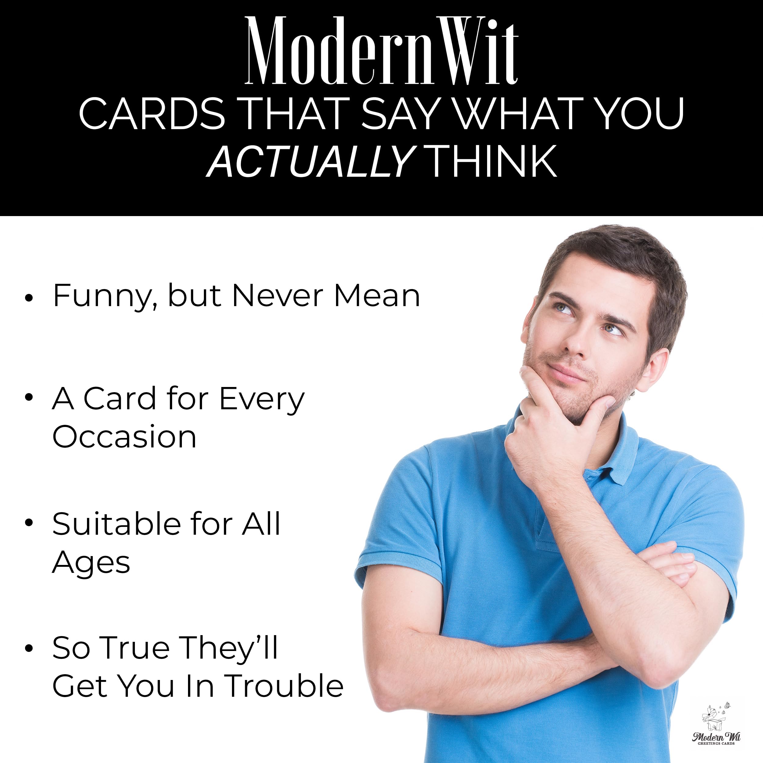 Funny Birthday Cards For Men and Women, Happy Birthday Card For Him Or Her, Single 4.25 X 5.5 Greeting Card With Envelope, Blank Inside, One Minute, You're Young And Fun, Modern Wit