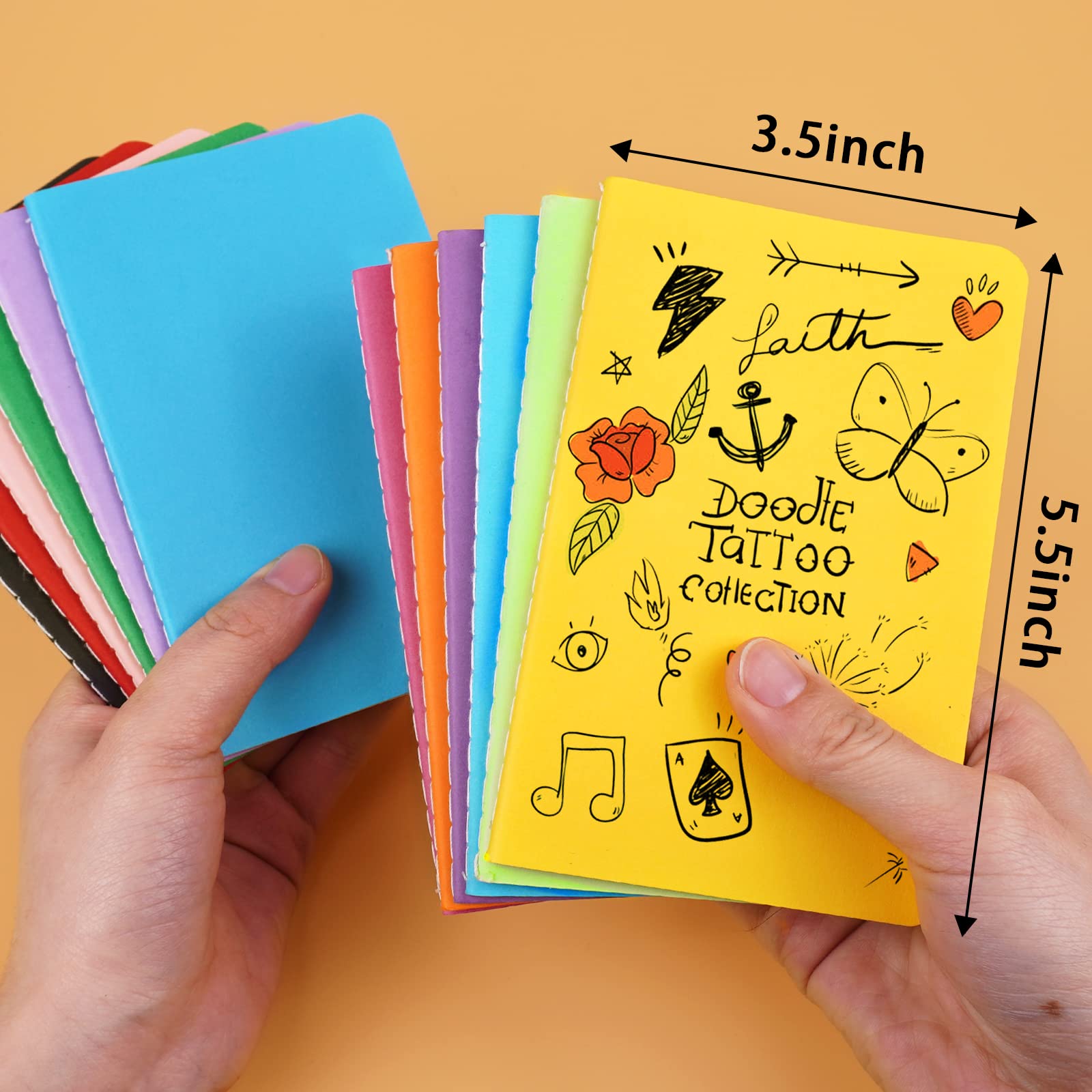 Gwybkq Small Lined Notepads Bulk 60 Pack Mini Journal Pocket Notebooks Set Colorful Cover Notebooks for Kids 3.5 x 5.5 Inches, 30 Sheets/60 Pages