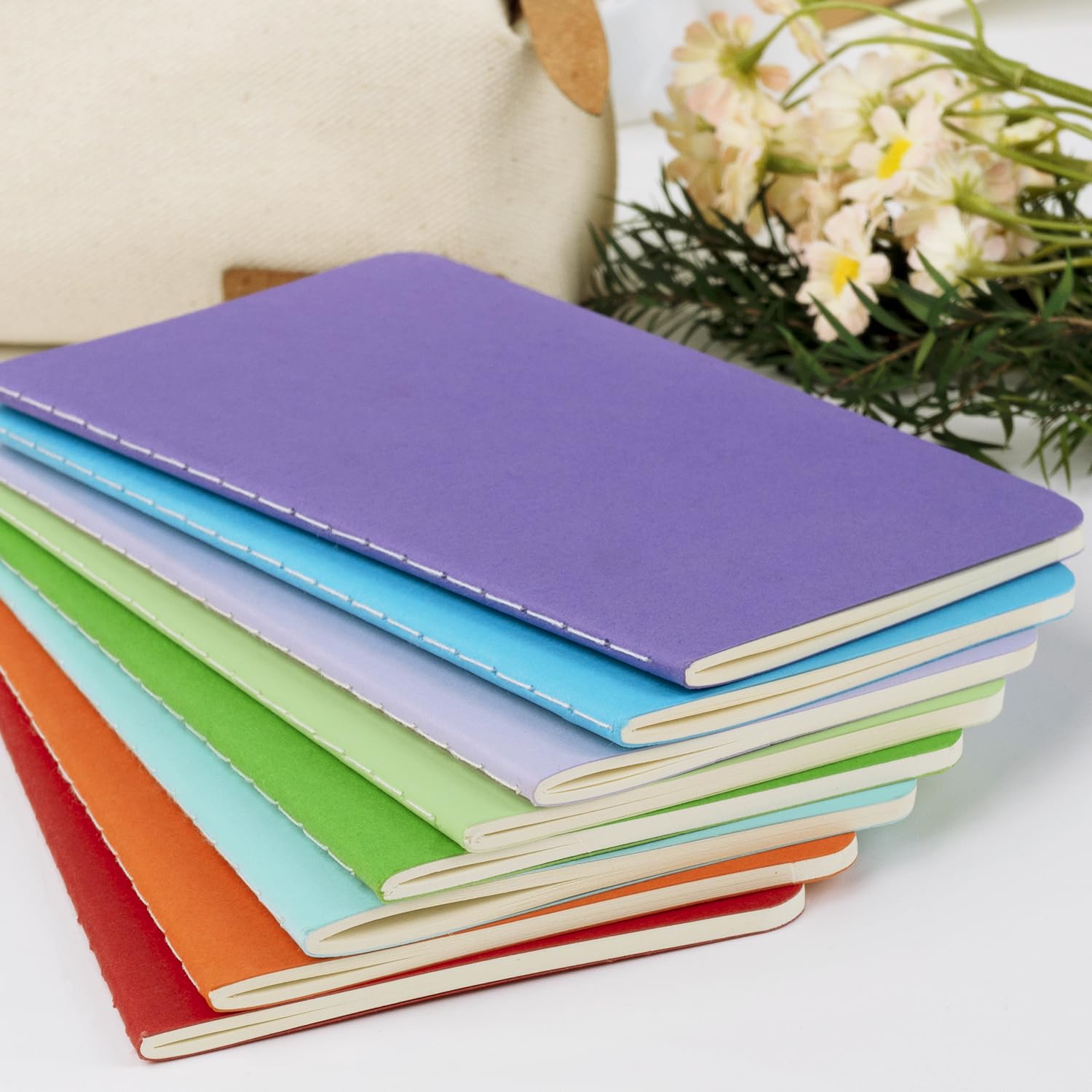 Gwybkq Small Lined Notepads Bulk 60 Pack Mini Journal Pocket Notebooks Set Colorful Cover Notebooks for Kids 3.5 x 5.5 Inches, 30 Sheets/60 Pages