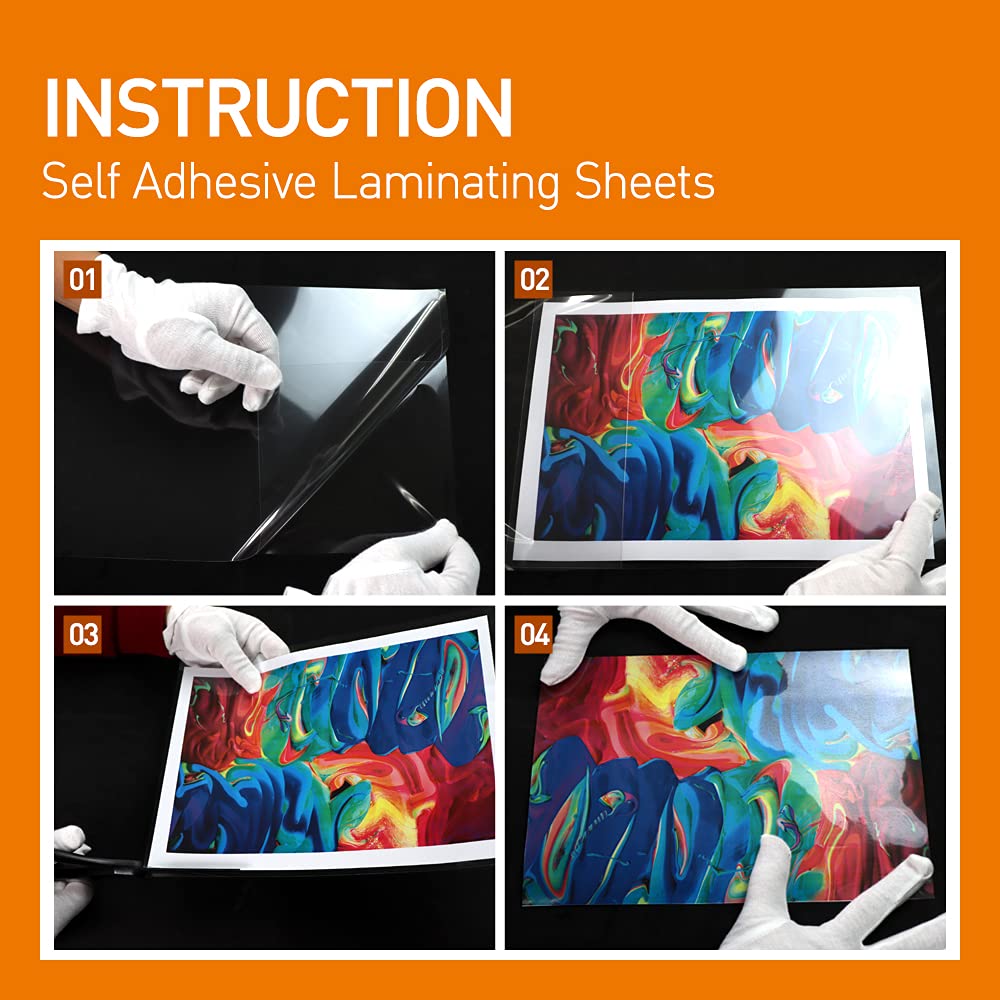 [VIOLETTO] (20 Sheets) Self Adhesive Laminating Sheets, Self-Seal, No Machine Needed, self Sealing, 8.5 x 11 Inch