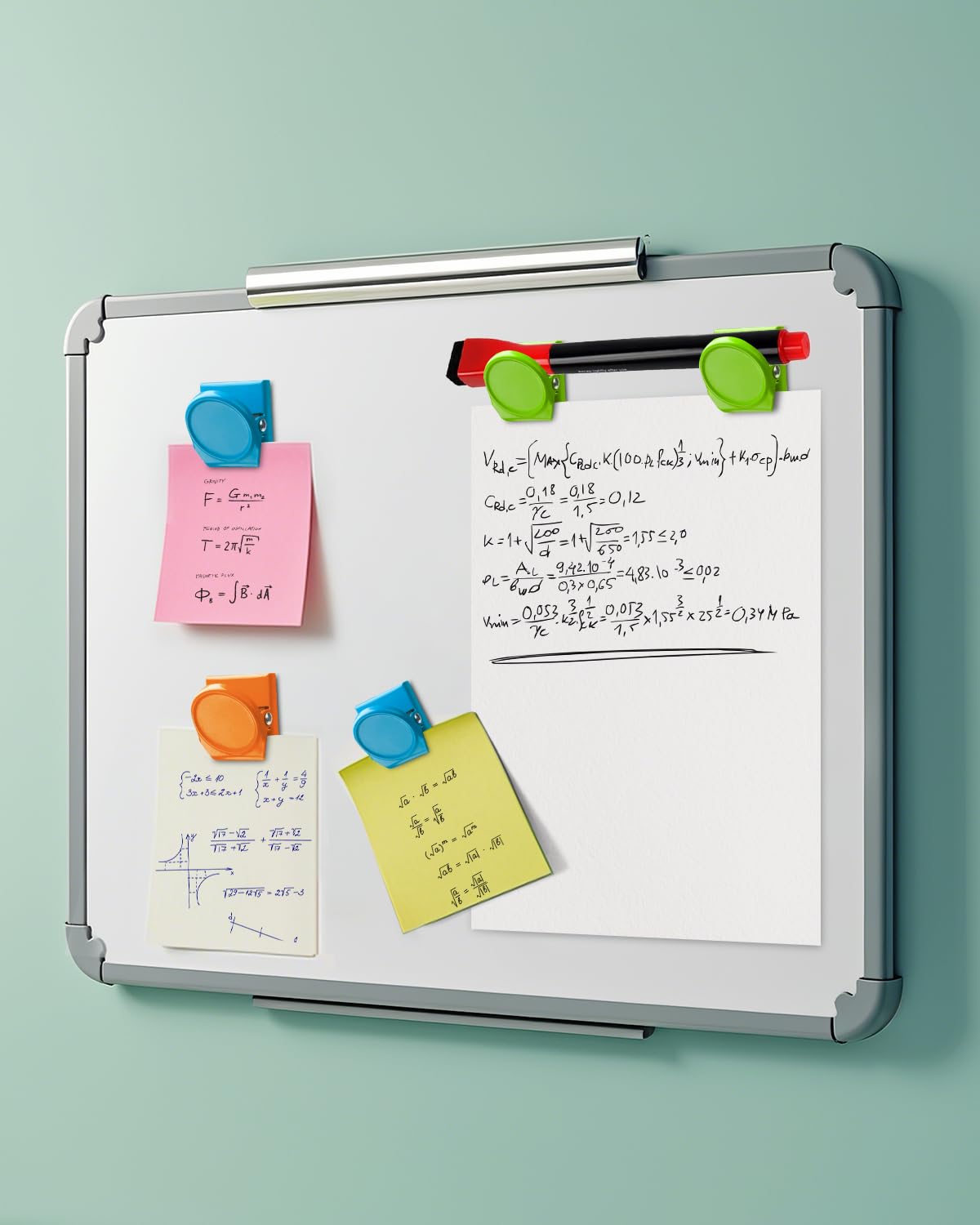 Magnetic Clips, 24 Pieces Magnetic Metal Clips, Fridge Magnet Refrigerator Whiteboard Wall Fridge Magnetic Memo Note Clips Magnets Metal Clip