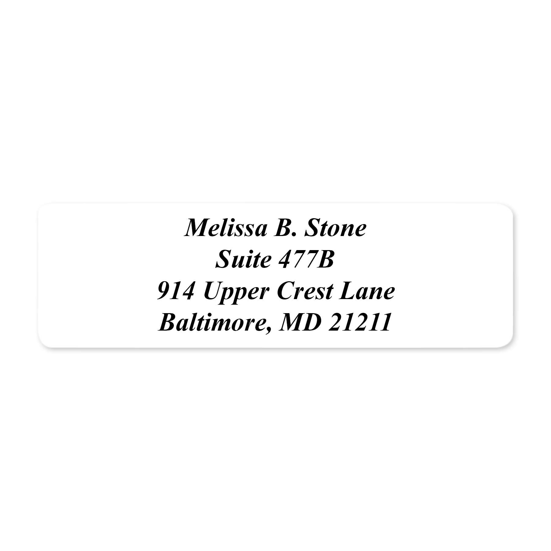 White Rolled Address Labels Without Elegant Dispenser - Roll of 250