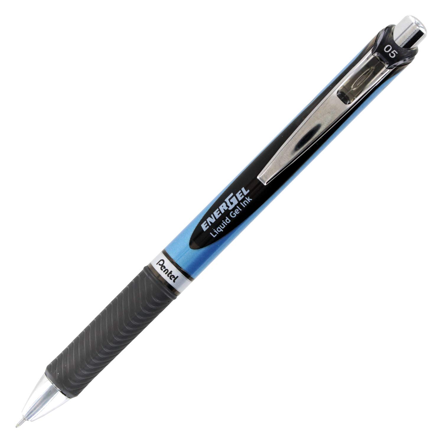 Pentel EnerGel RTX Retractable Liquid Gel Pen 0.5mm Fine Line Needle Tip Black Ink (5)